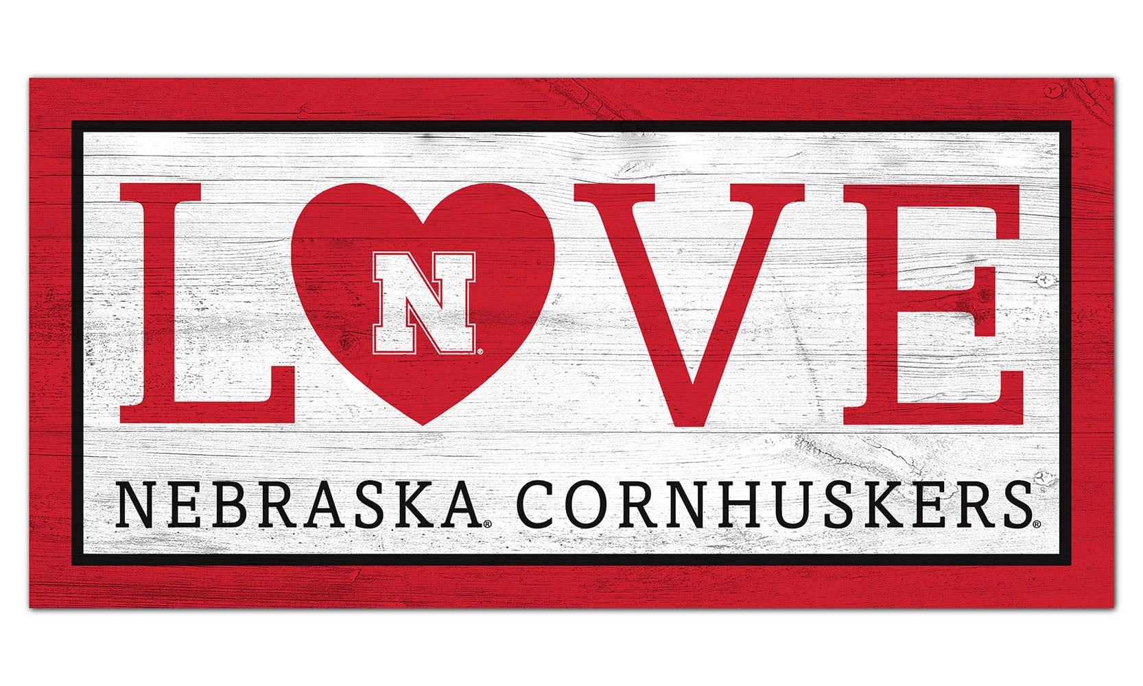 Nebraska Love 6x12 Sign – Fan Creations GA