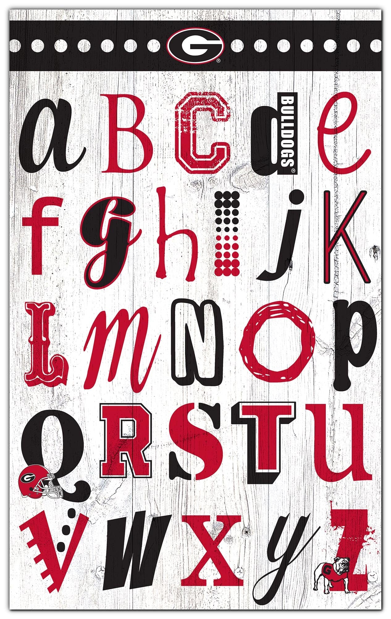 University of Georgia Alphabet Sign 11x19 – Fan Creations GA