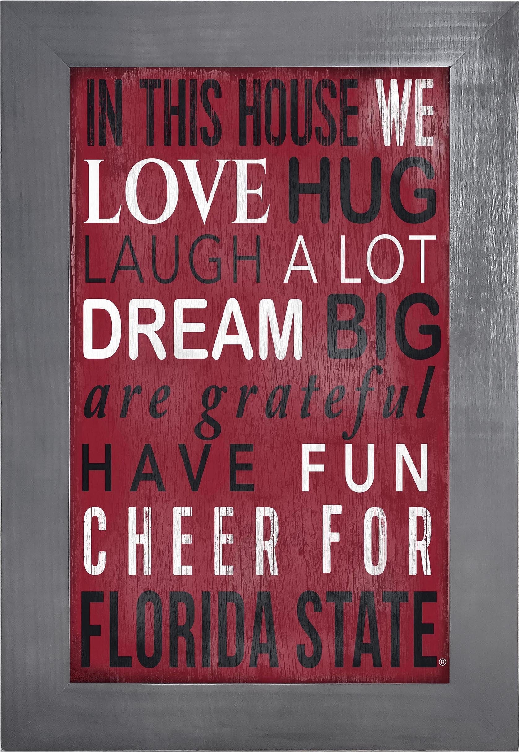 Florida State Color In This House 11x19 Framed – Fan Creations GA