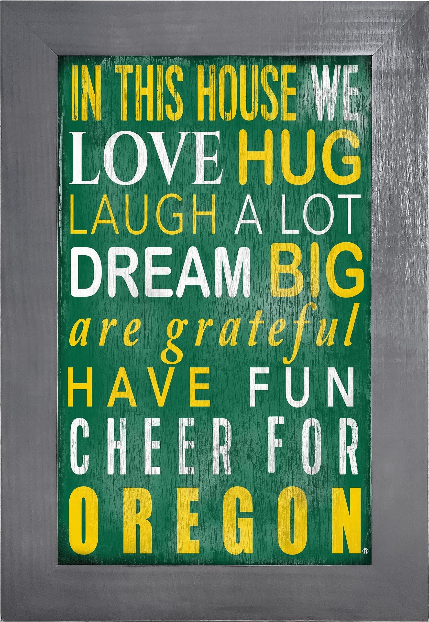 University of Oregon Color In This House 11x19 Framed – Fan Creations GA