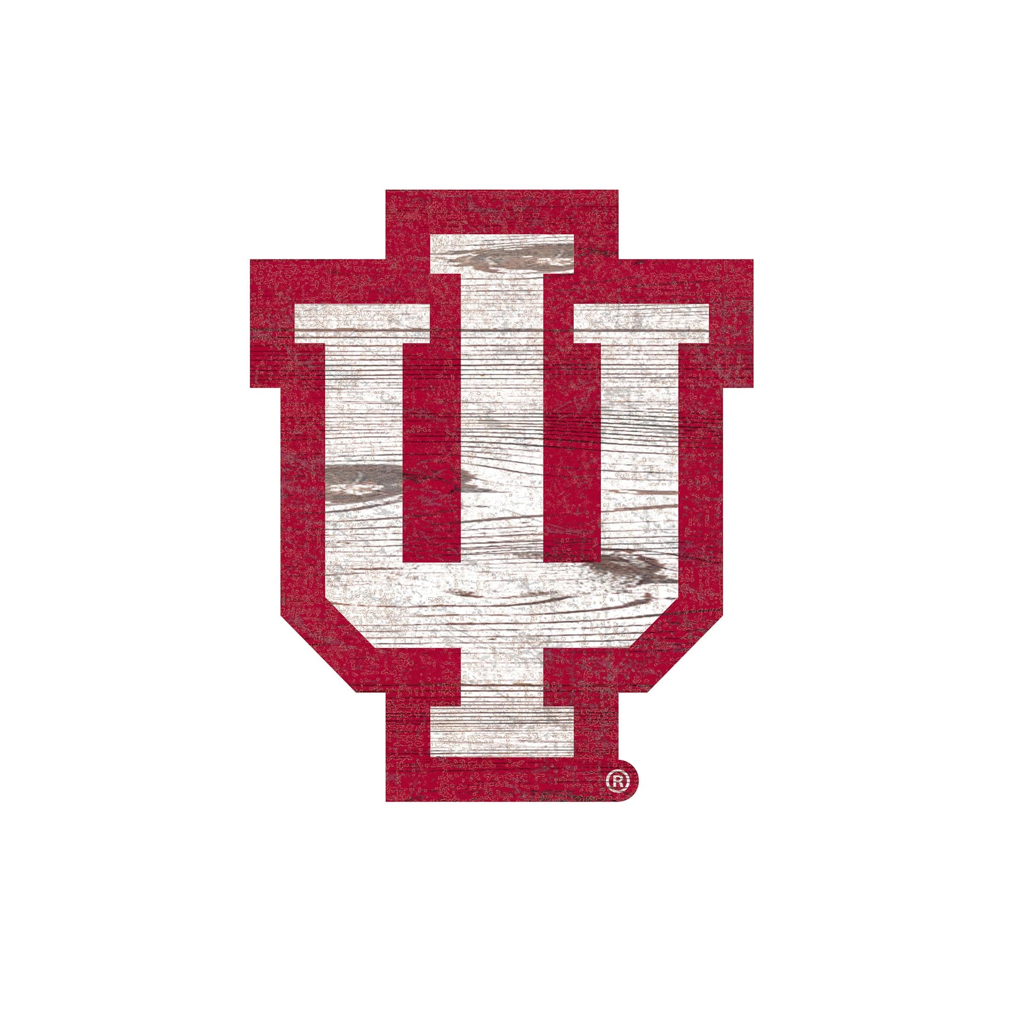 Indiana Distressed Logo Cutout Sign – Fan Creations GA