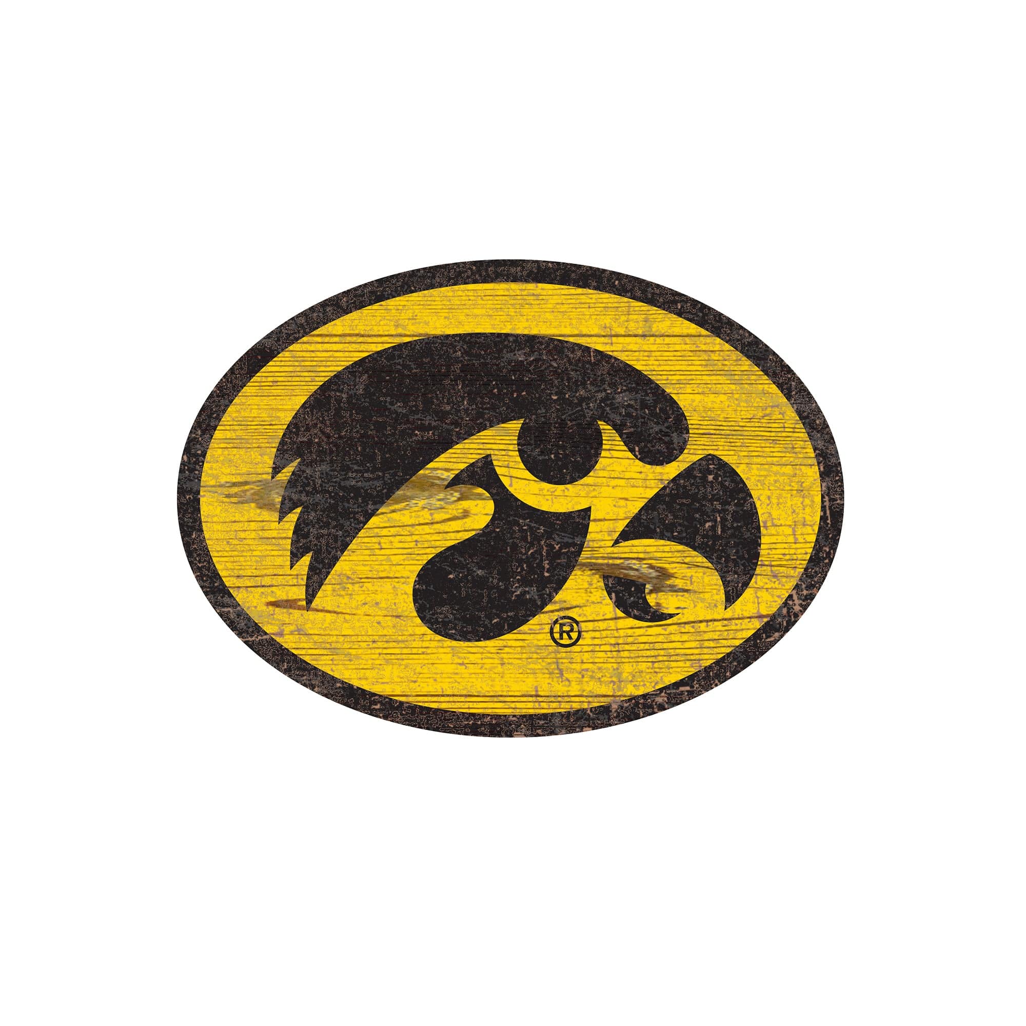 Iowa Distressed Logo Cutout Sign – Fan Creations GA