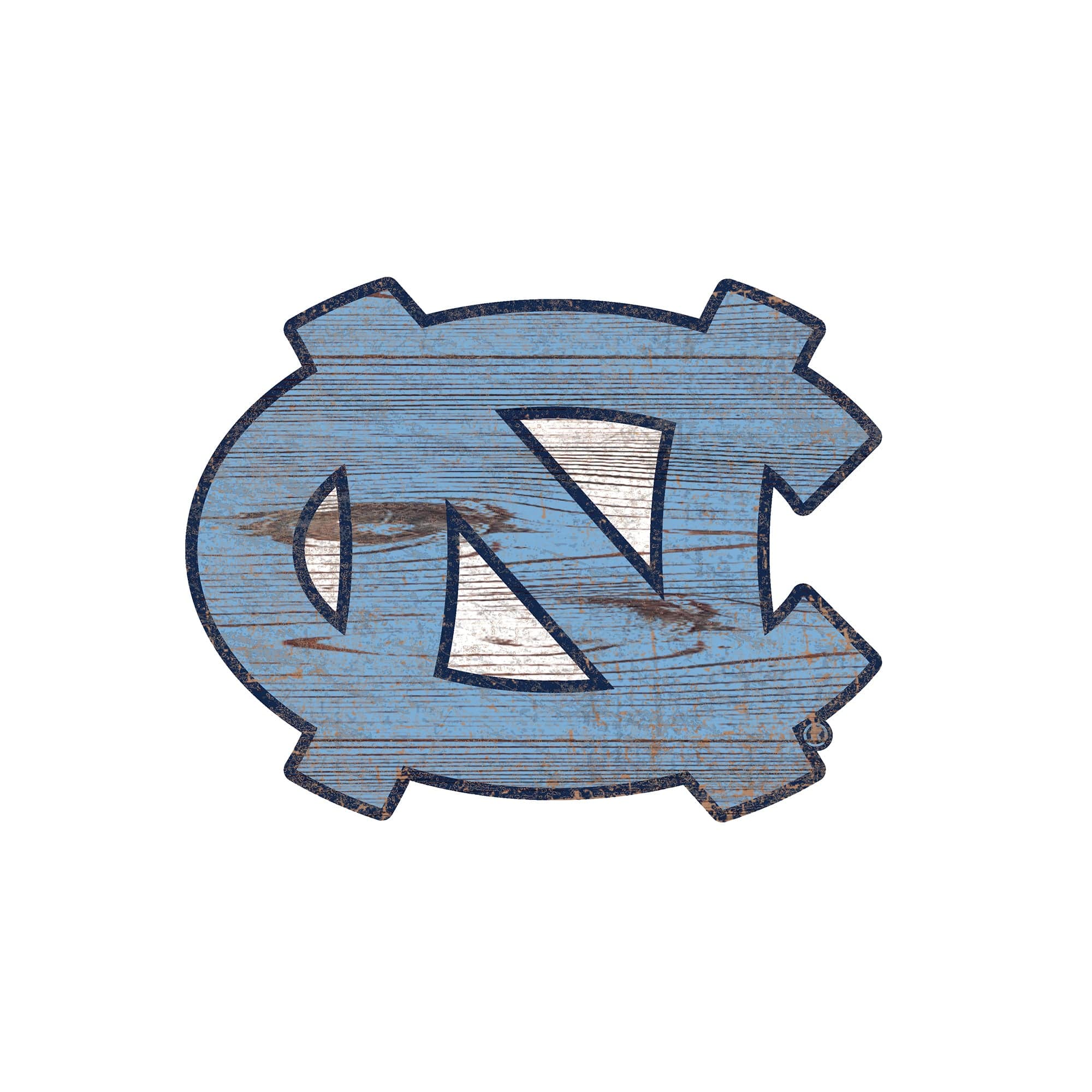 North Carolina Distressed Logo Cutout Sign – Fan Creations GA