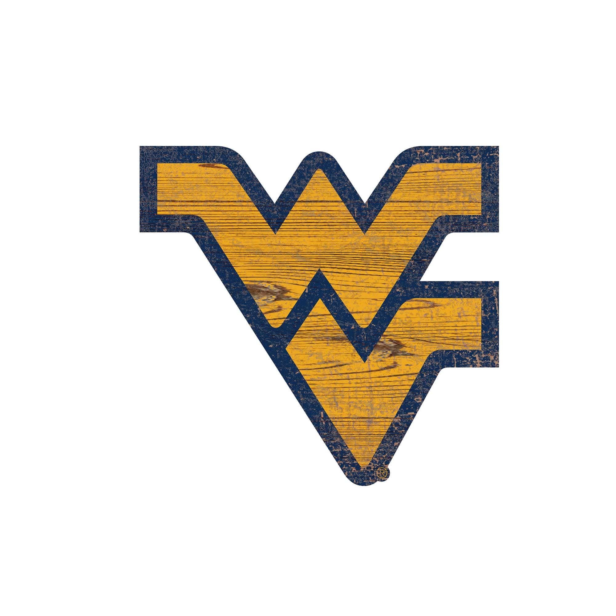 West Virginia Distressed Logo Cutout Sign – Fan Creations GA
