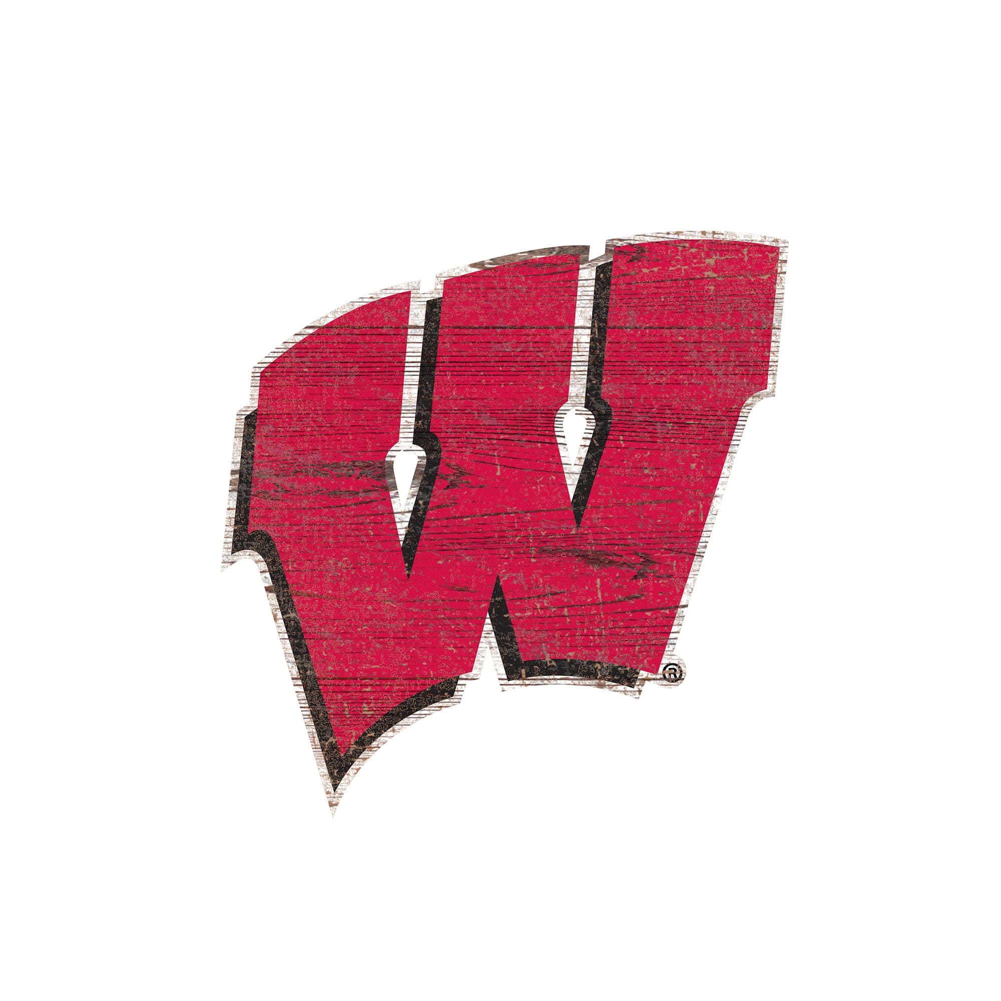 Wisconsin Distressed Logo Cutout Sign – Fan Creations GA