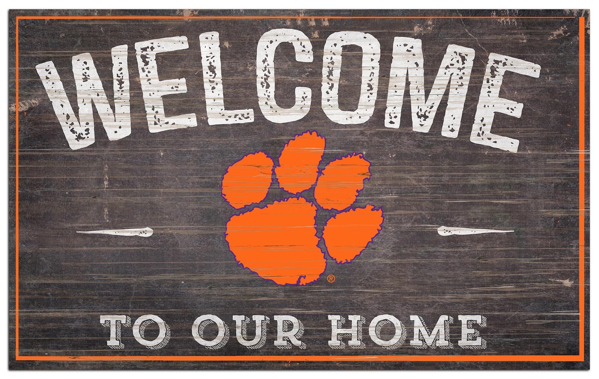 Clemson 11x19in Welcome Sign – Fan Creations GA
