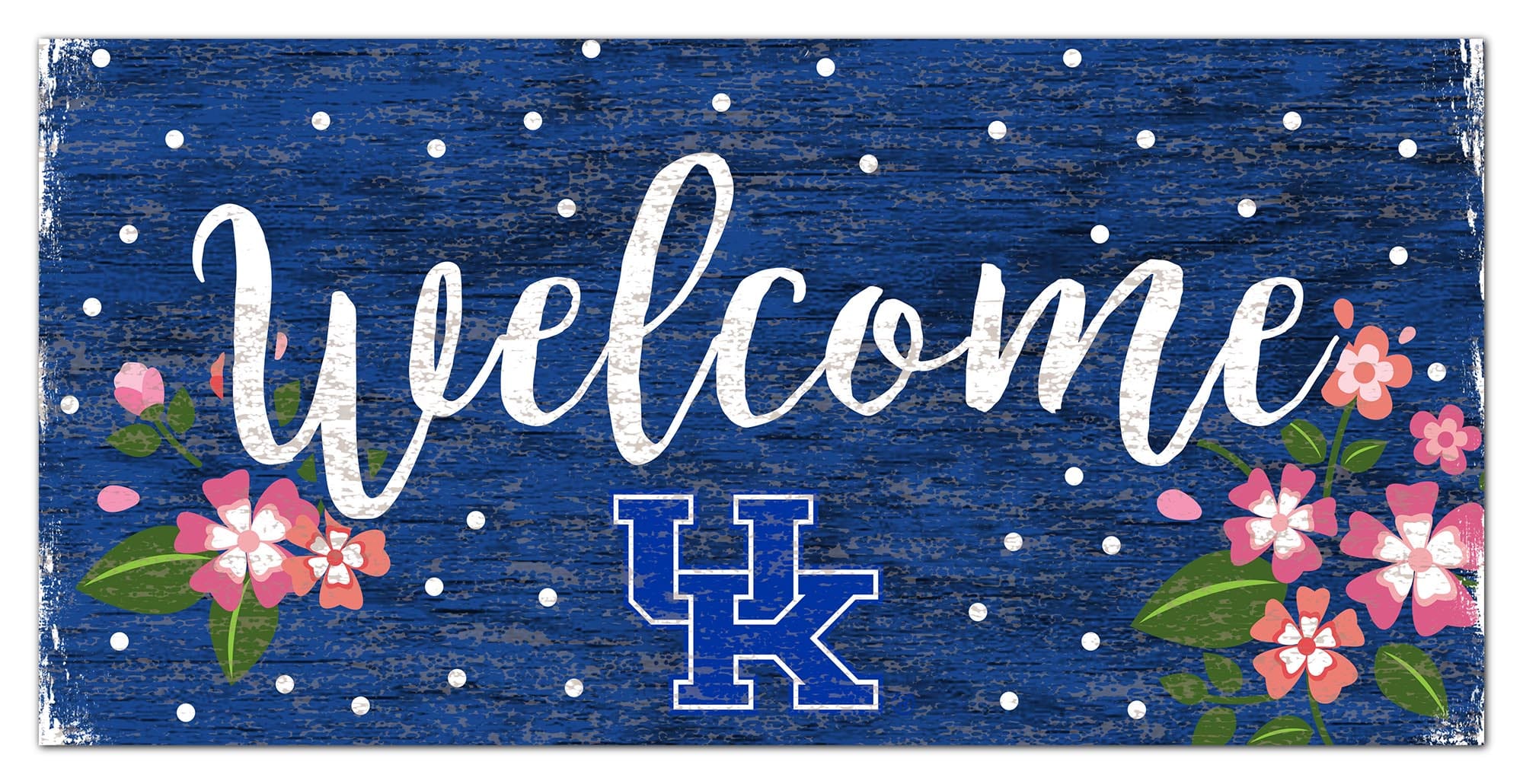University of Kentucky Welcome Floral 6x12 Sign – Fan Creations GA
