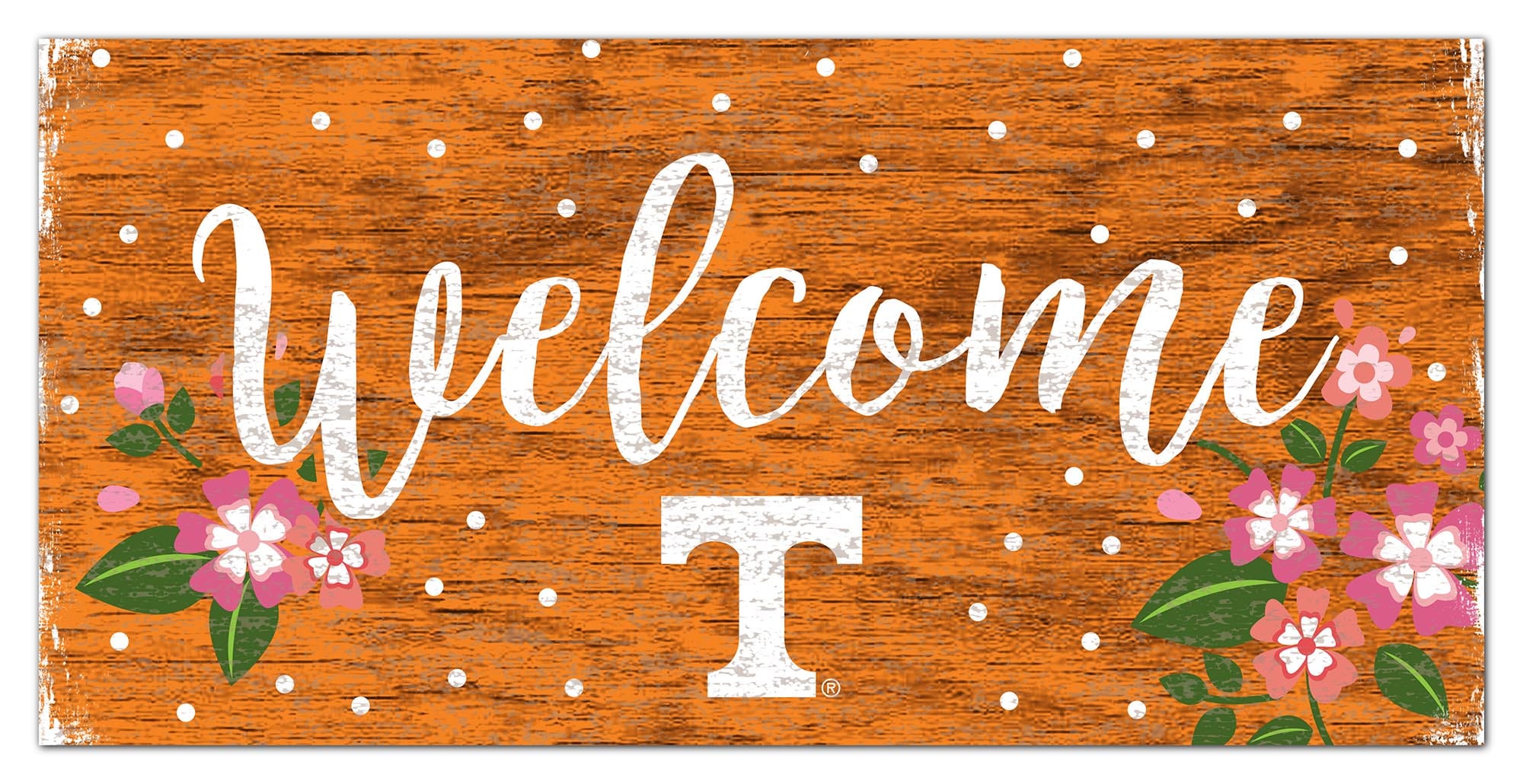 University of Tennessee Welcome Floral 6x12 Sign – Fan Creations GA