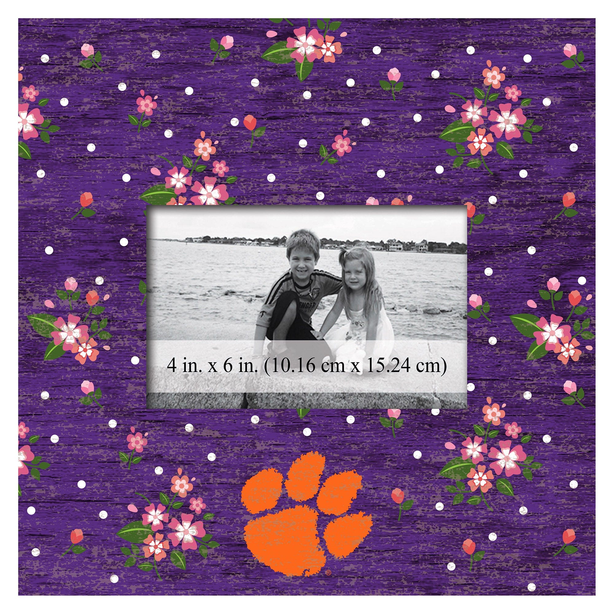 Clemson Floral 10x10 Frame – Fan Creations GA