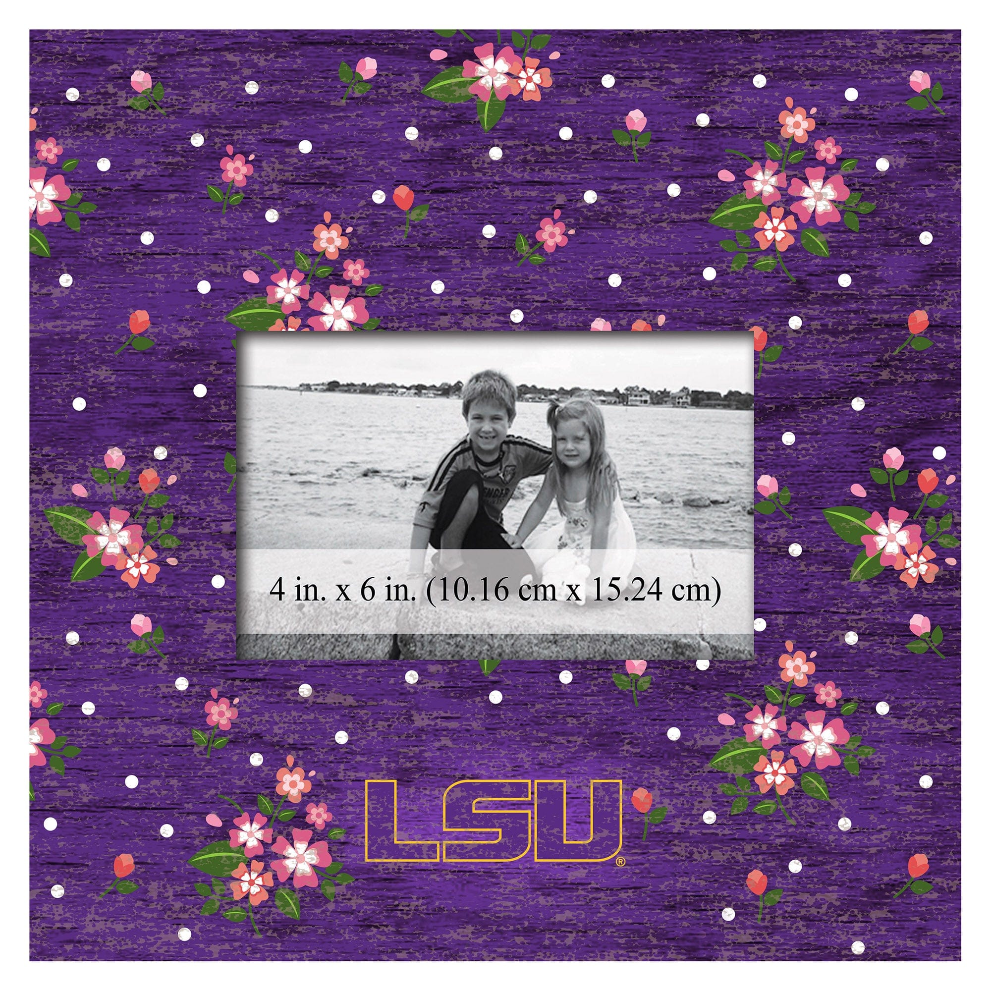 LSU Floral 10x10 Frame – Fan Creations GA