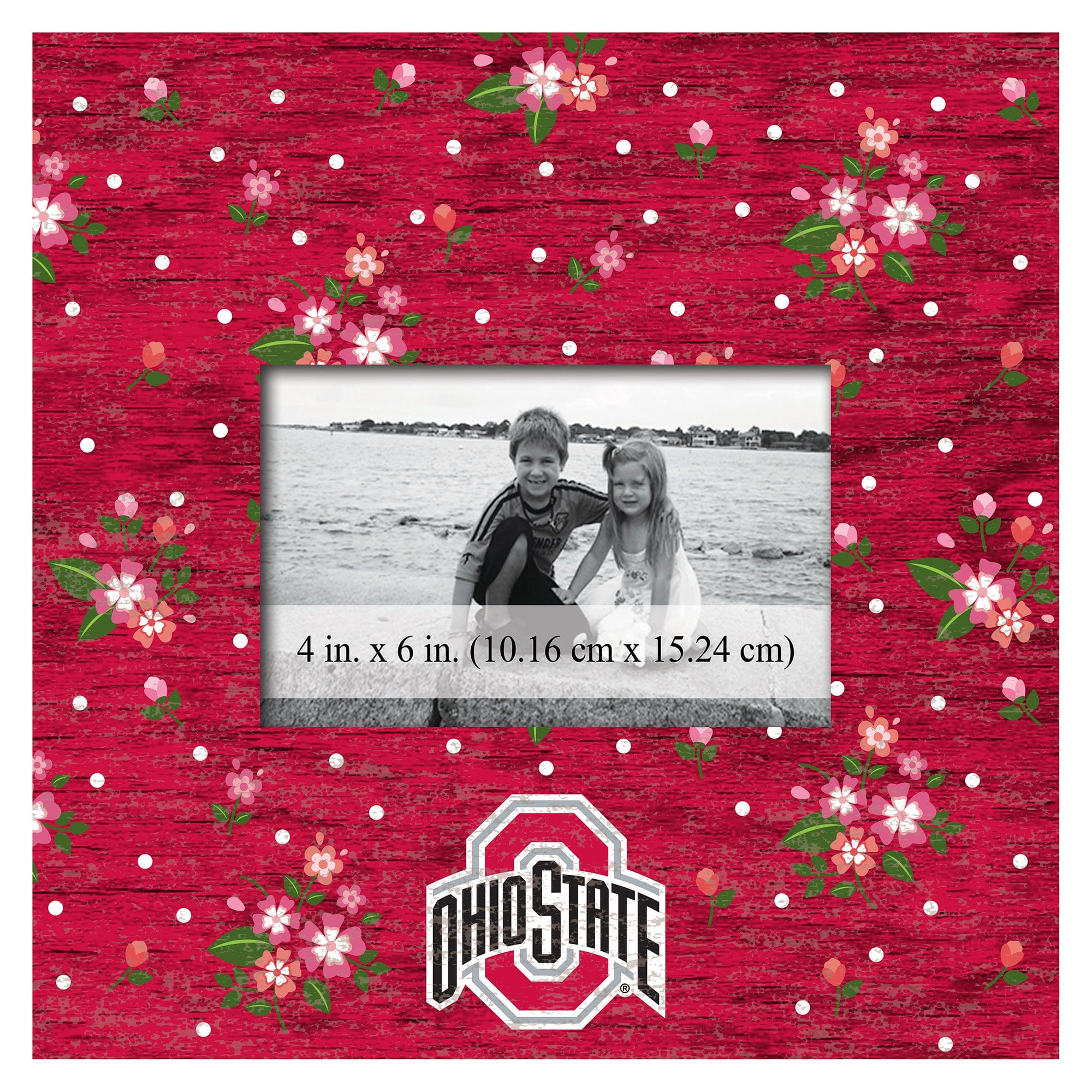 Ohio State University Floral 10x10 Frame – Fan Creations GA