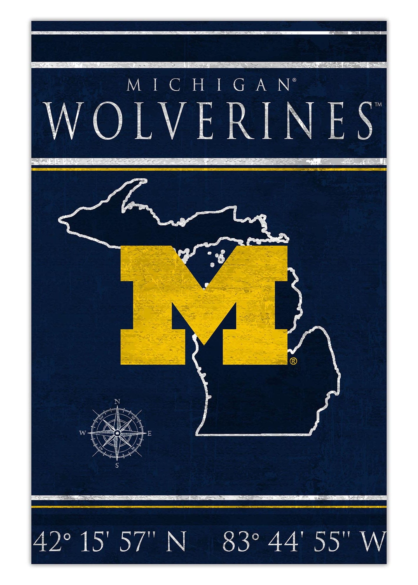 Michigan Coordinates 17x26 – Fan Creations GA