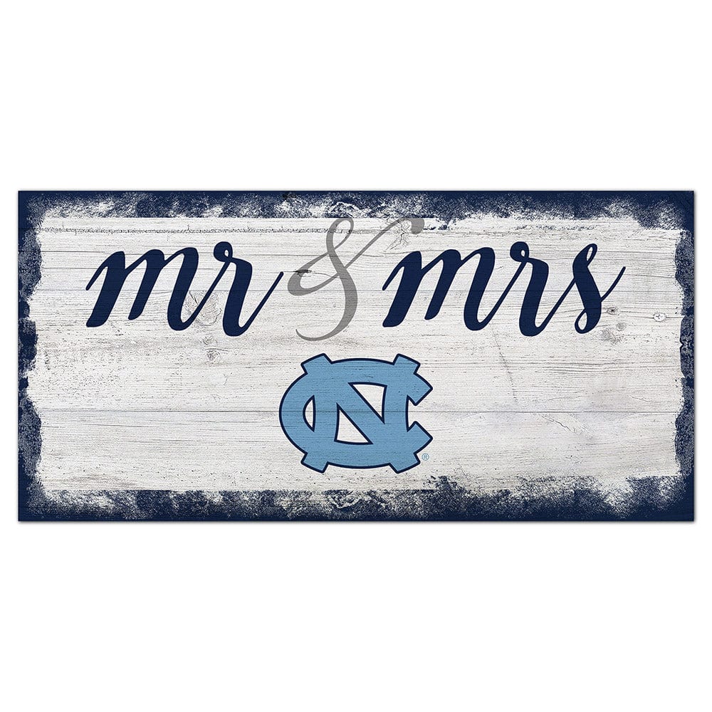 University of North Carolina Script Mr & Mrs 6x12 Sign – Fan Creations GA
