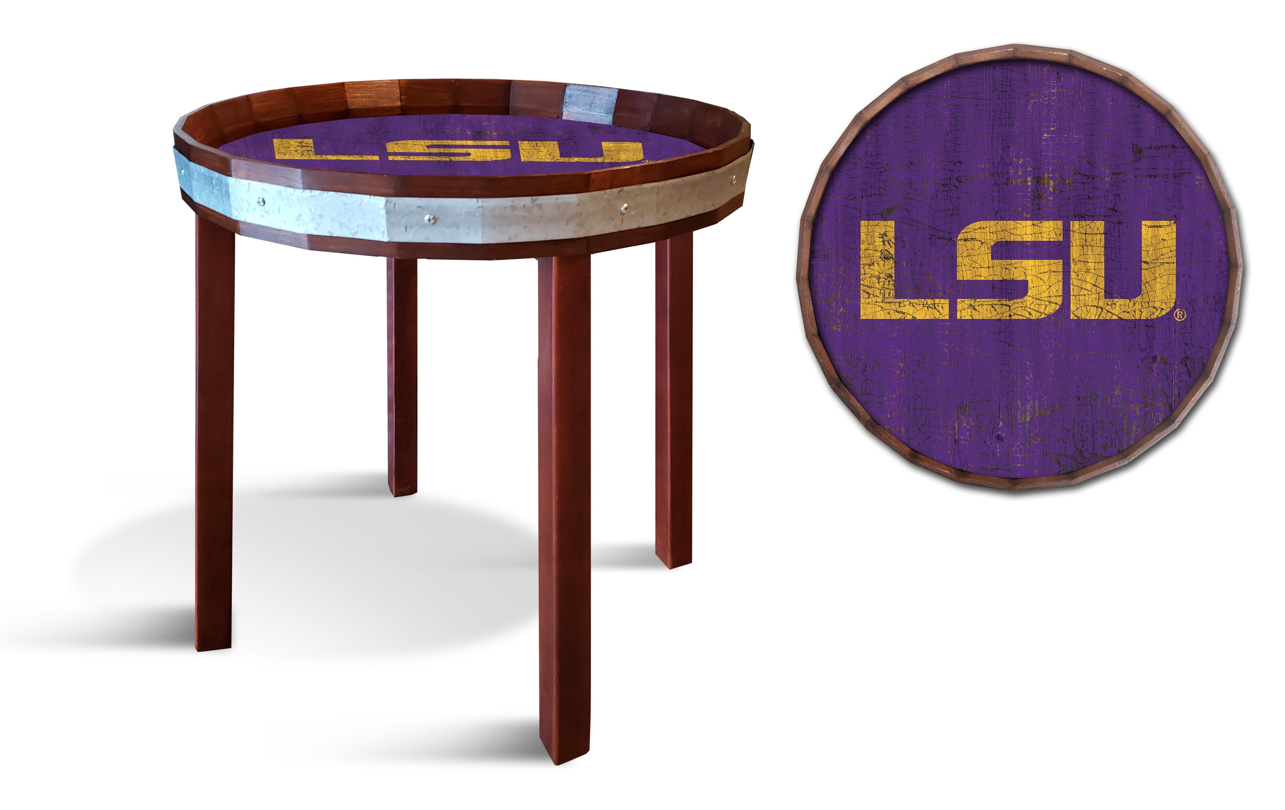 LSU Barrel Top Side Table – Fan Creations GA