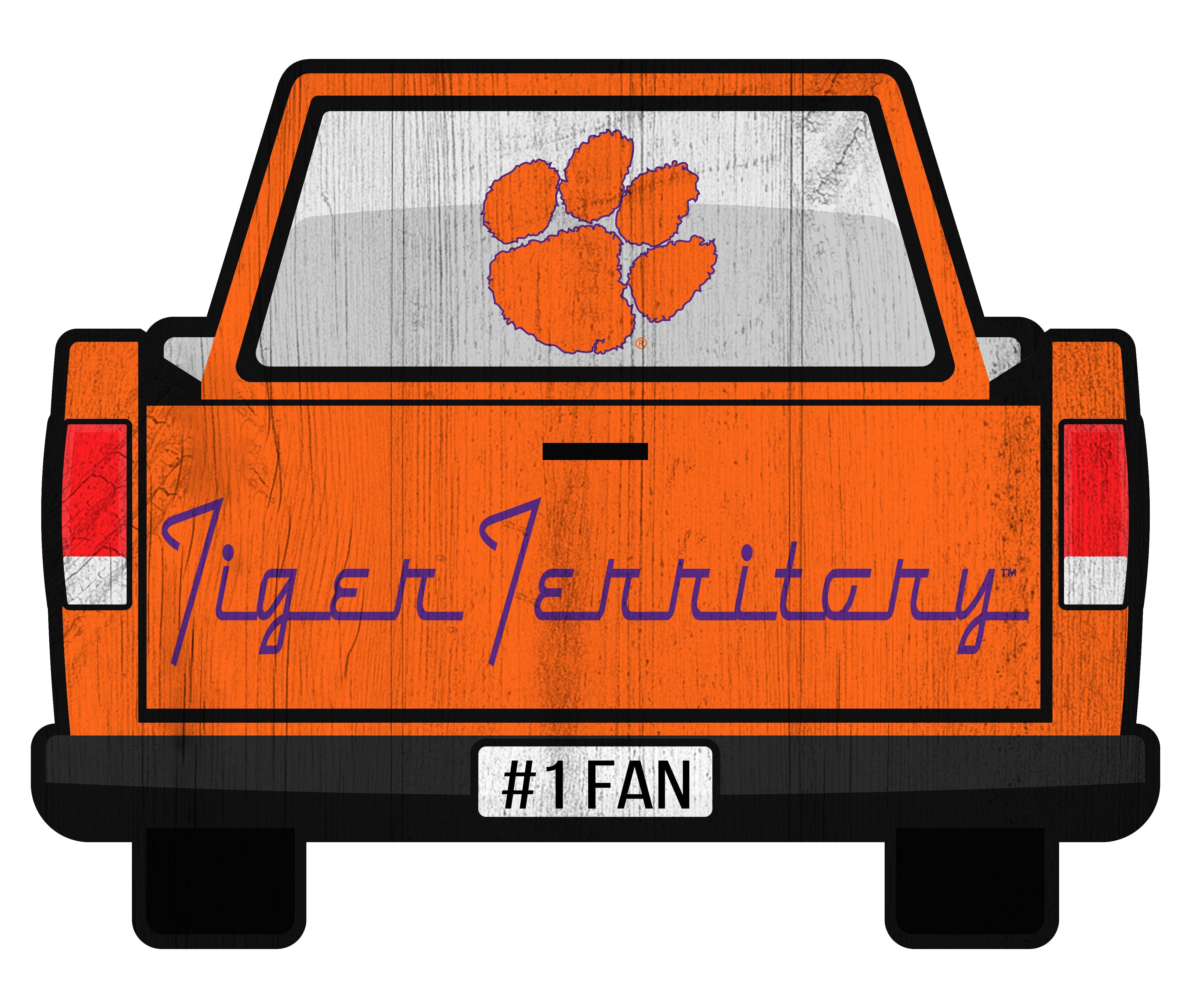 Clemson Slogan Truck Back Vintage 12in – Fan Creations GA