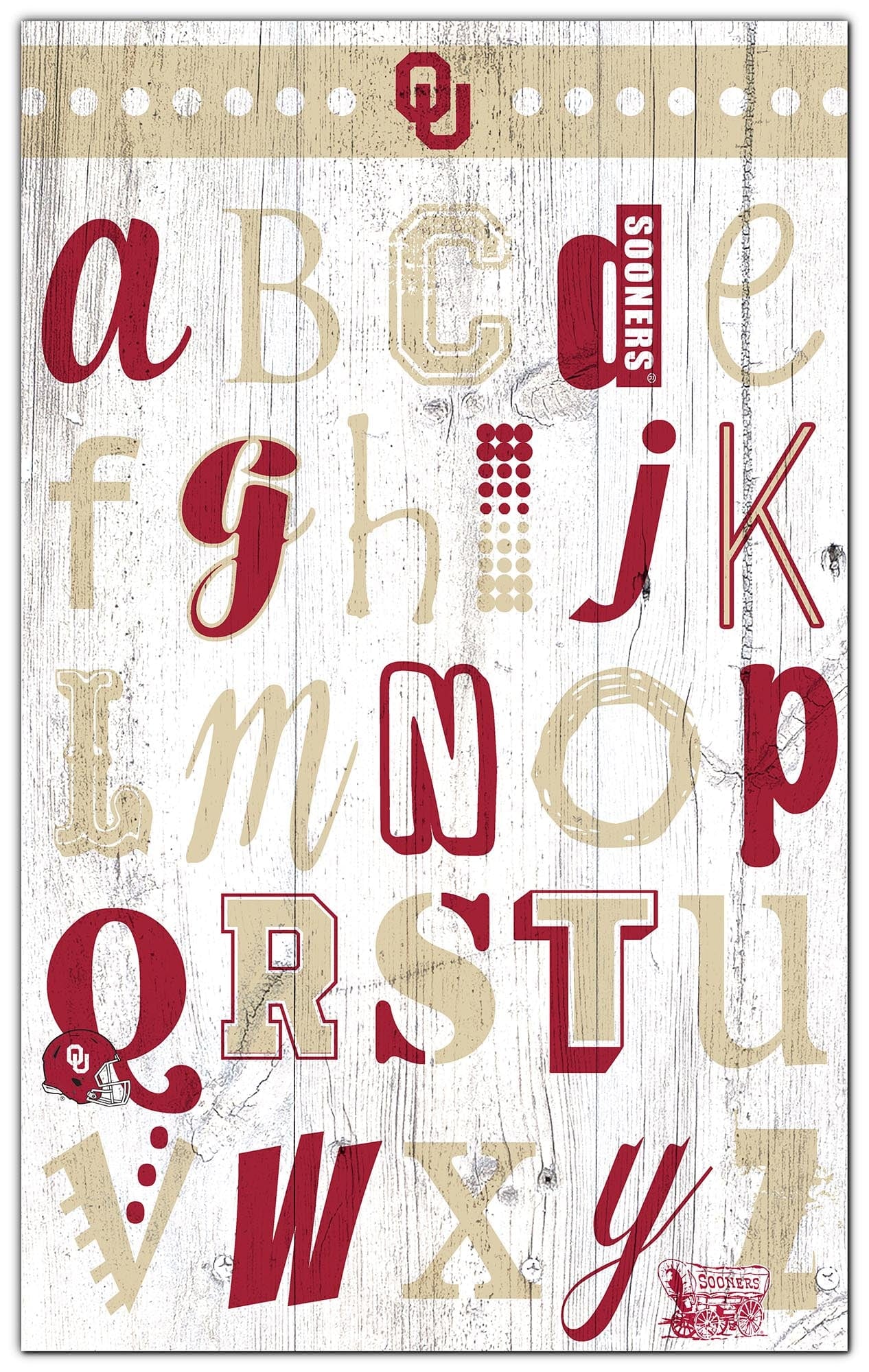 University of Oklahoma Alphabet Sign 11x19 – Fan Creations GA