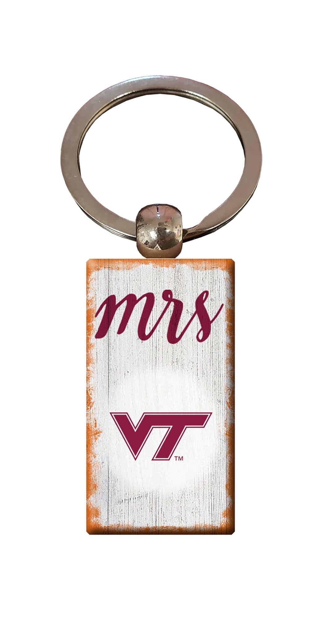 Virginia Tech Script Mrs Keychain – Fan Creations GA