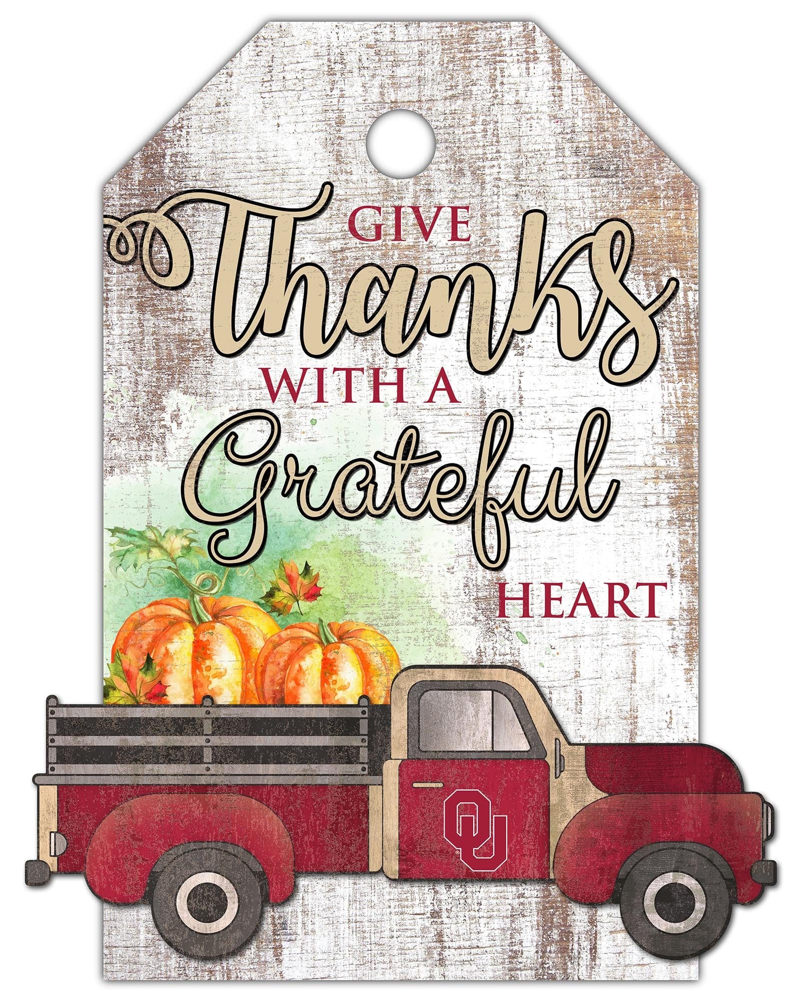 Oklahoma Gift Tag and Truck 11x19 – Fan Creations GA