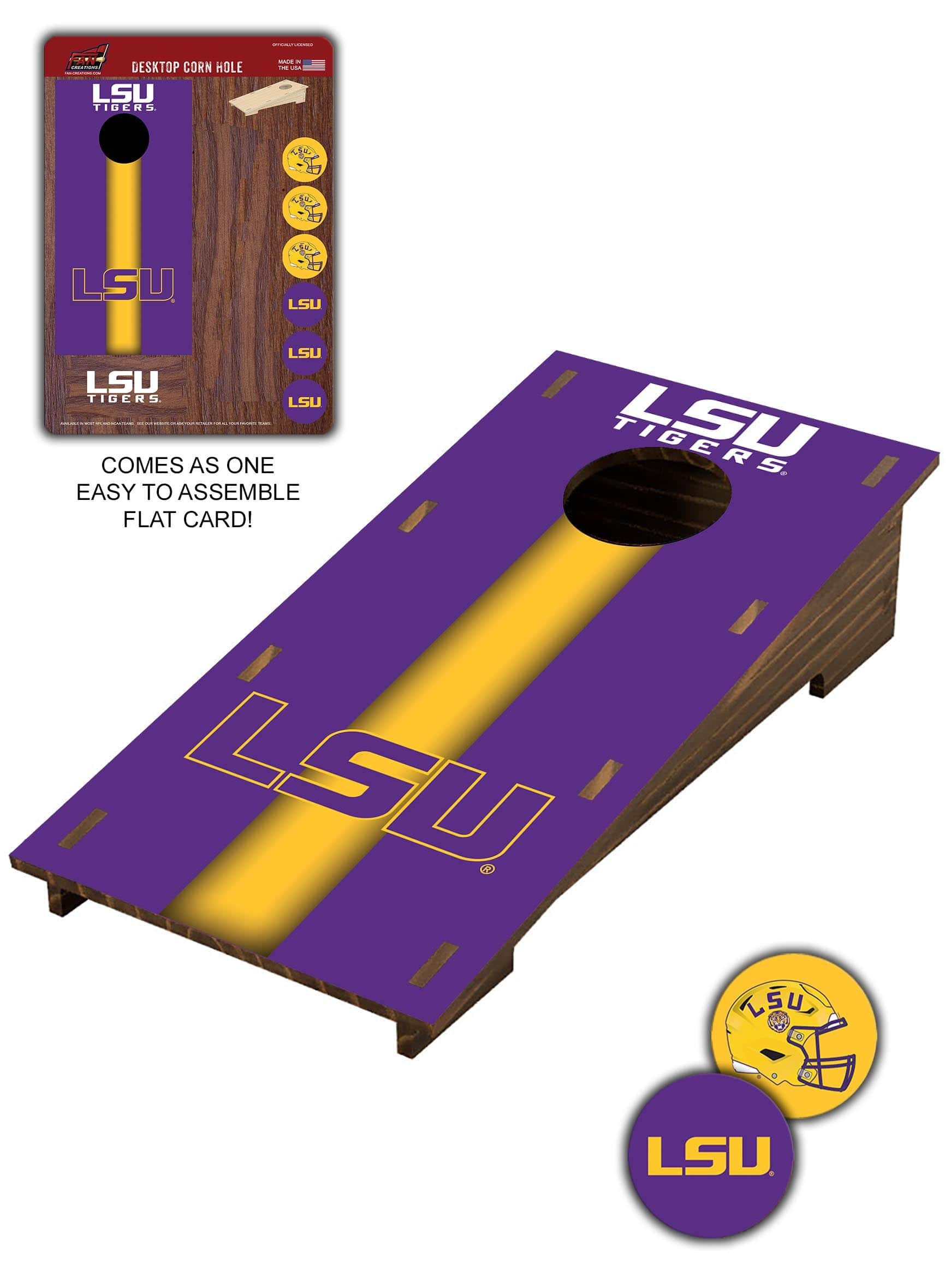 LSU Desktop Cornhole – Fan Creations GA