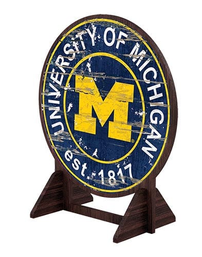 Michigan Desktop Circle Logo Stand – Fan Creations GA