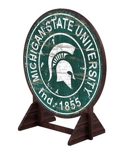 Michigan State Desktop Circle Logo Stand – Fan Creations GA