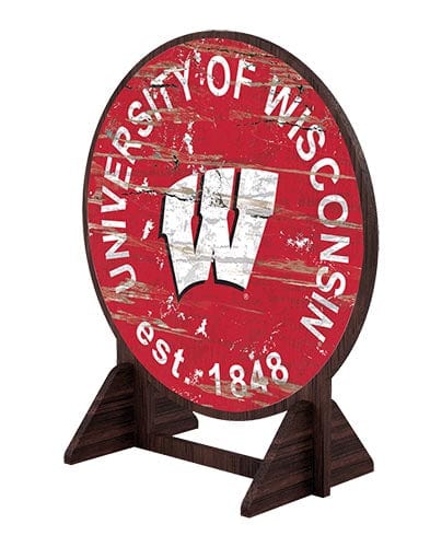 Wisconsin Desktop Circle Logo Stand – Fan Creations GA