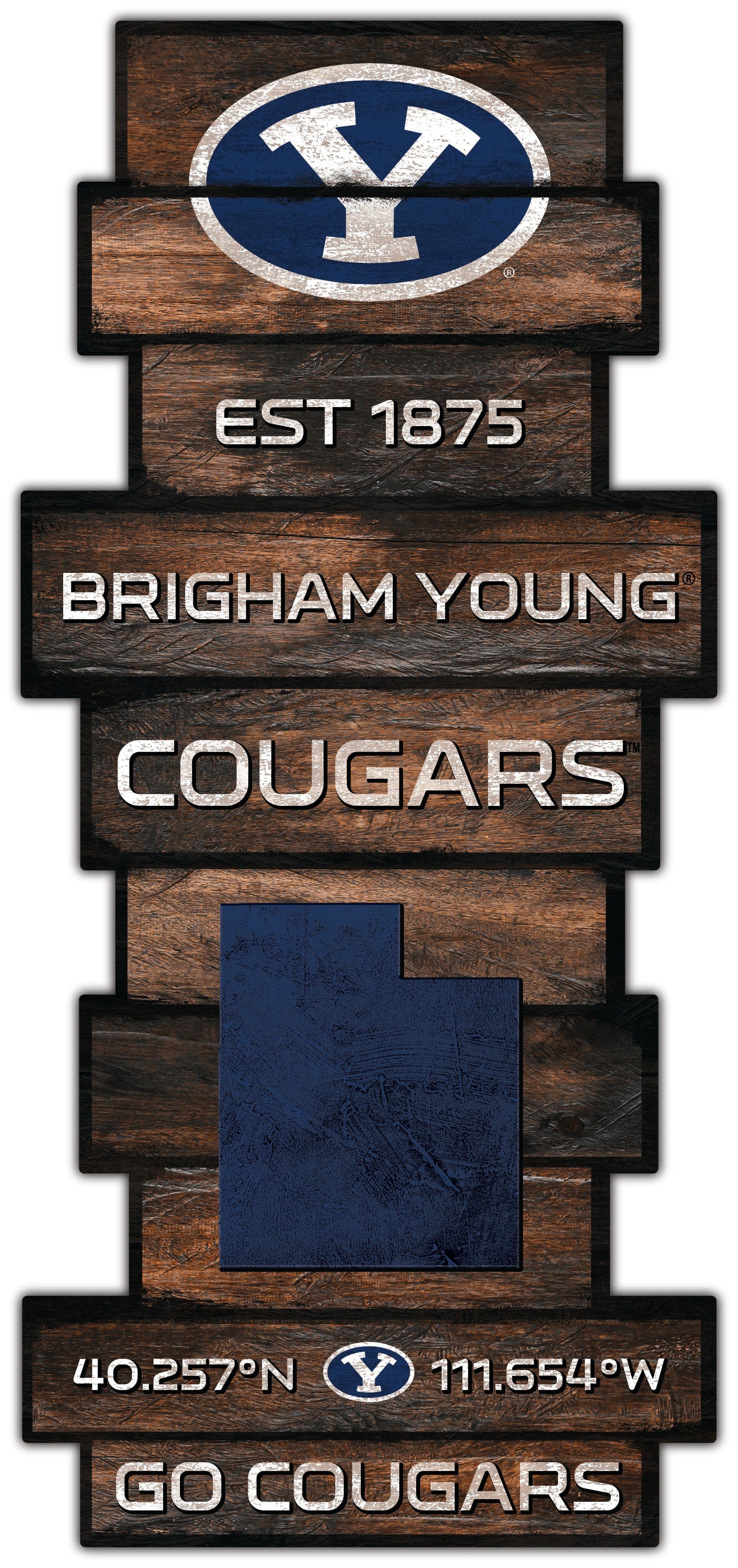 BYU Wood Celebration Stack 24" Sign – Fan Creations GA