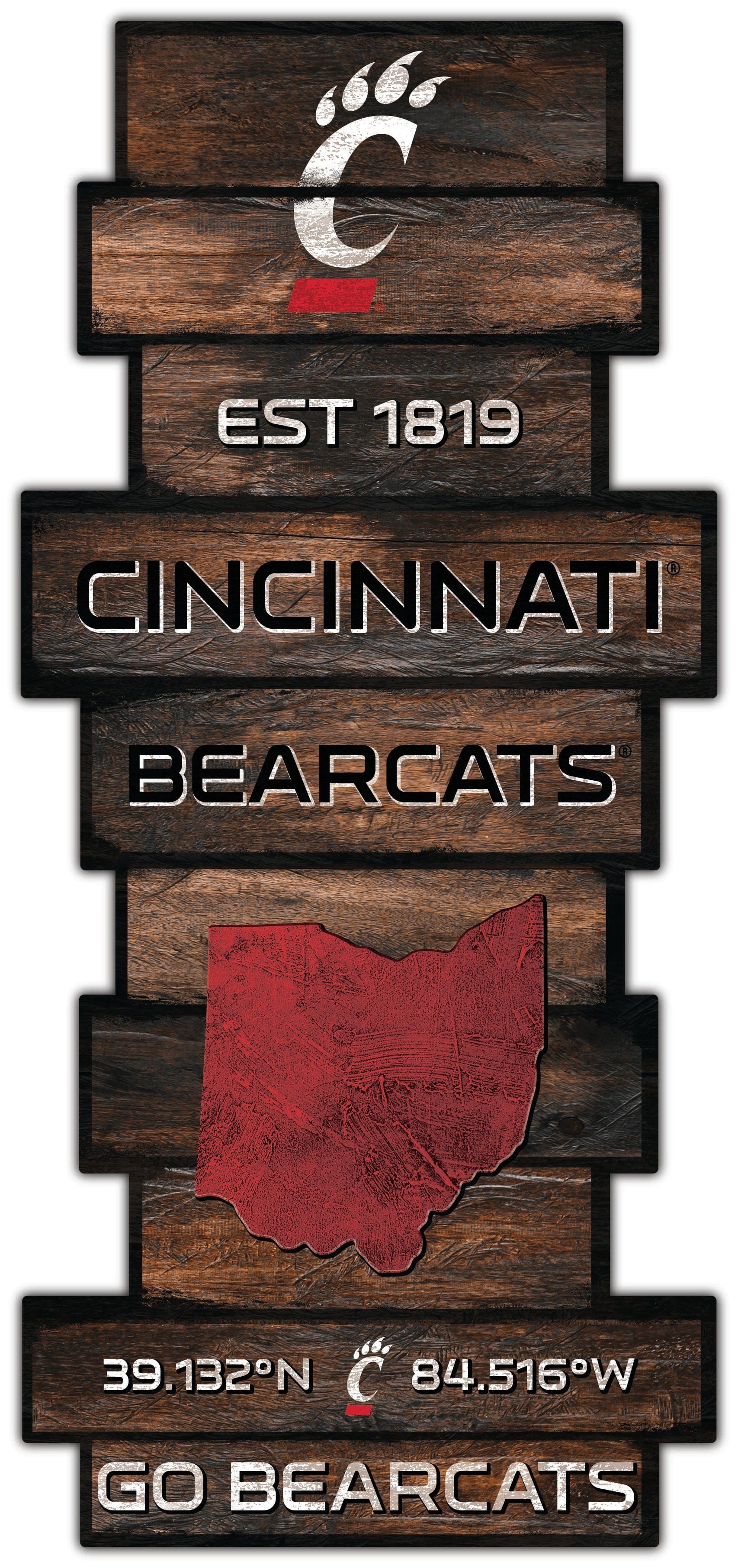 Cincinnati Wood Celebration Stack 24" Sign – Fan Creations GA