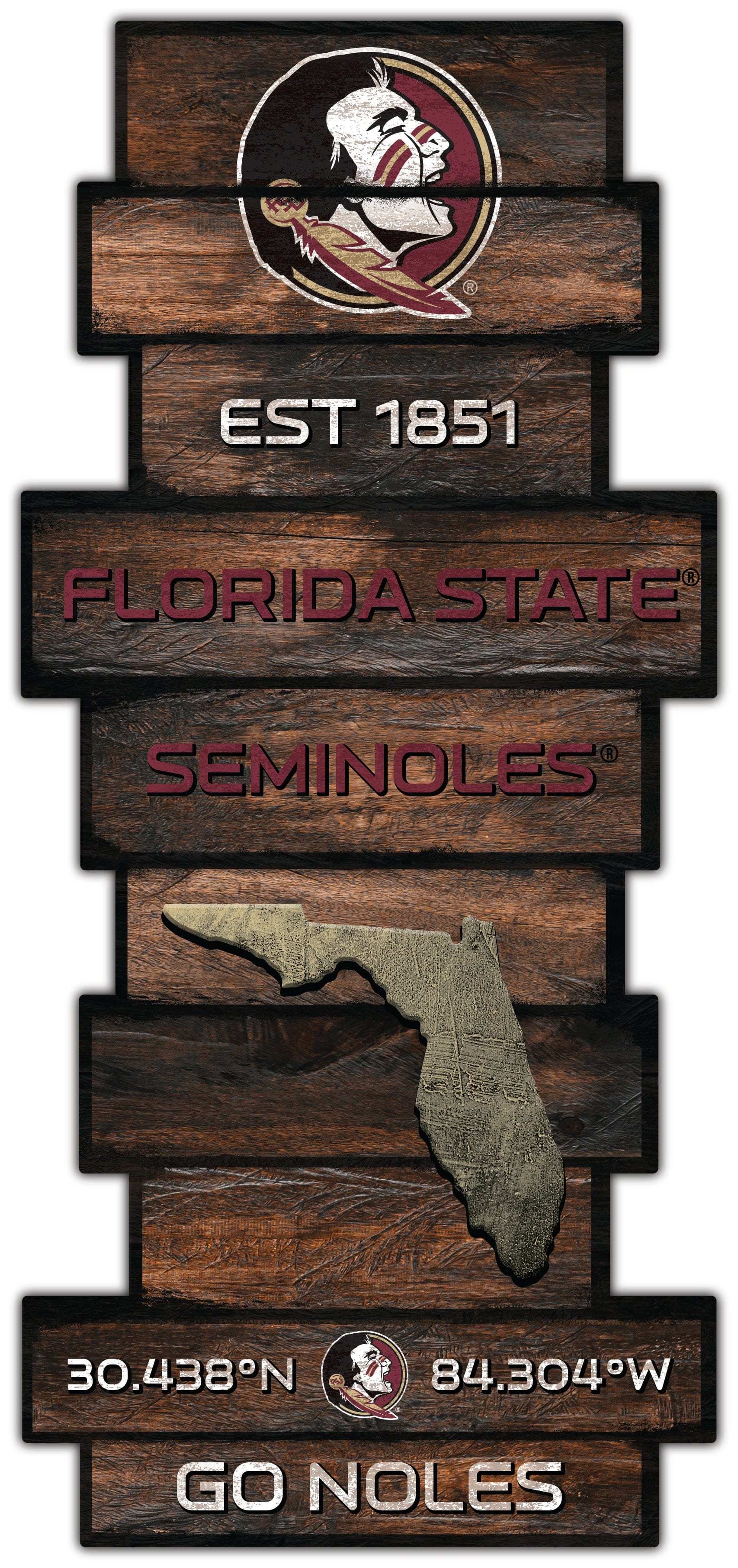 Florida State Wood Celebration Stack 24" Sign – Fan Creations GA