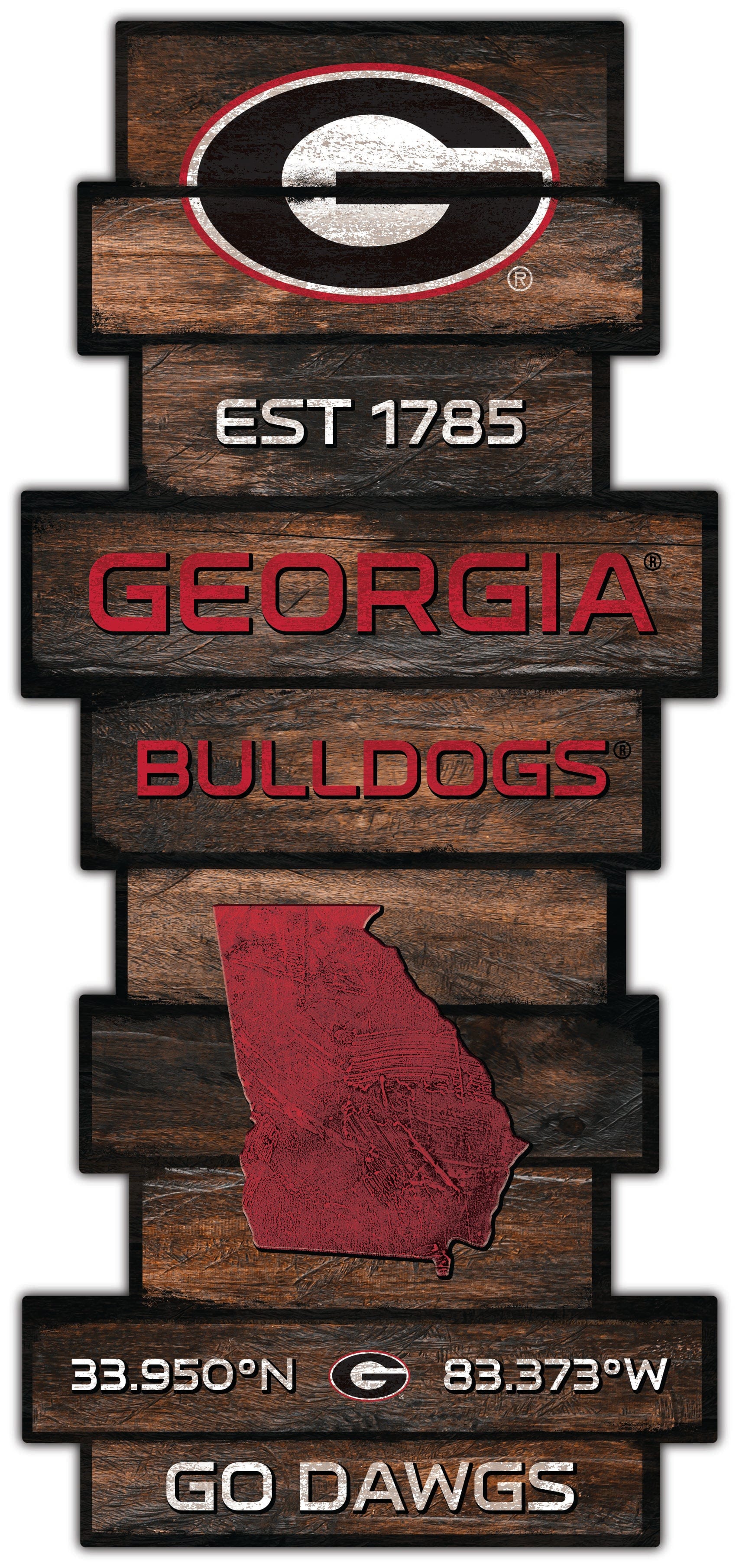 Georgia Wood Celebration Stack 24" Sign – Fan Creations GA