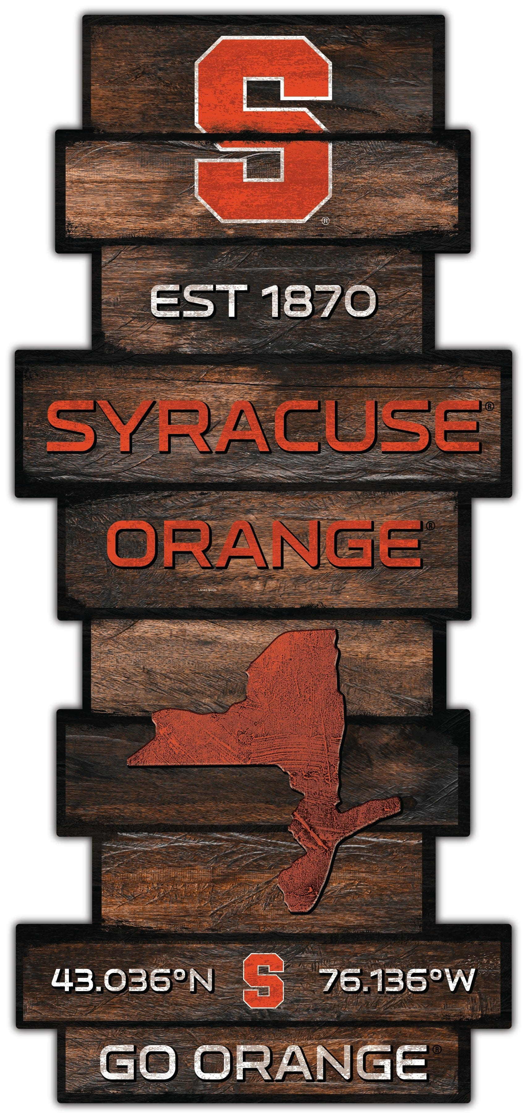 Syracuse Wood Celebration Stack 24" Sign – Fan Creations GA