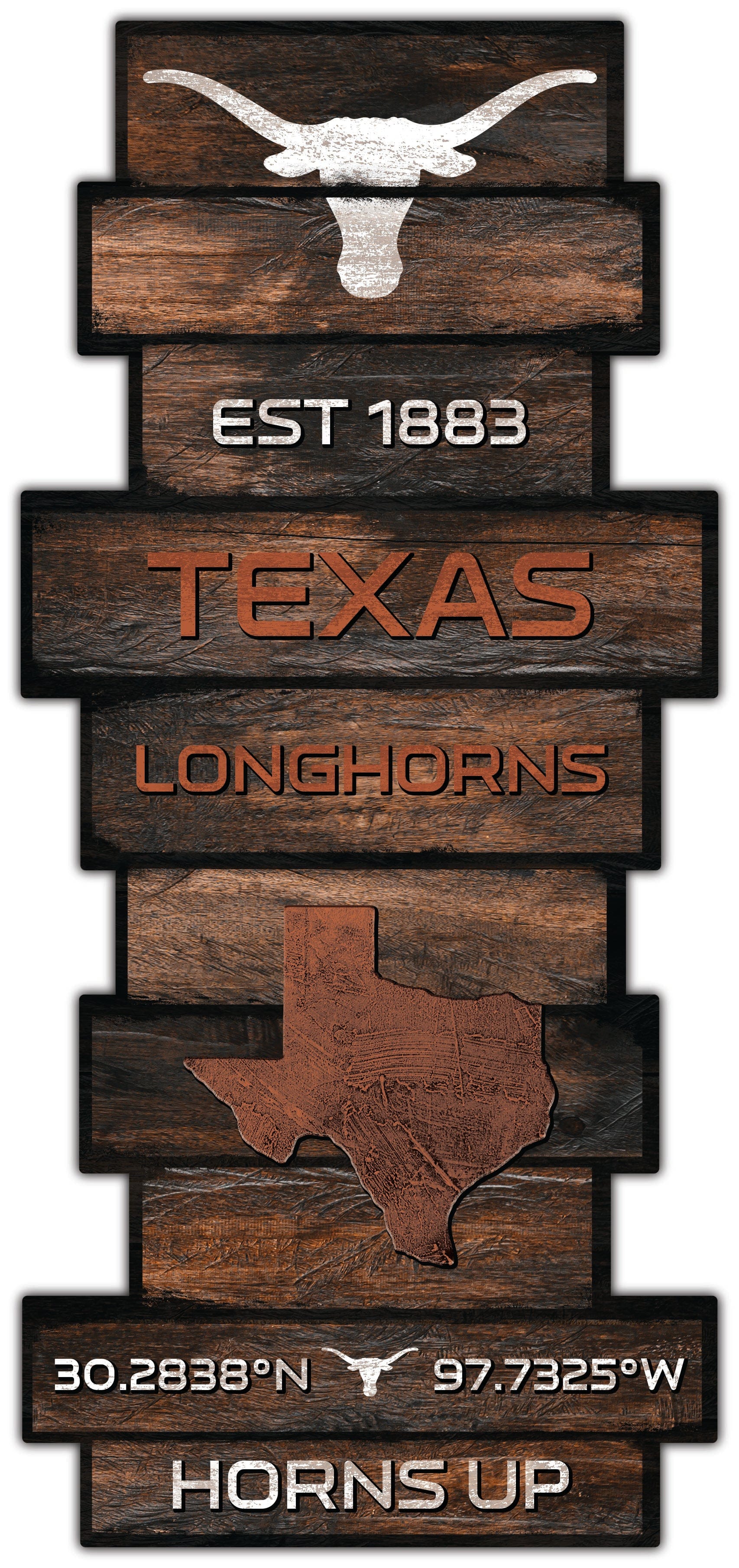 Texas Wood Celebration Stack 24" Sign – Fan Creations GA