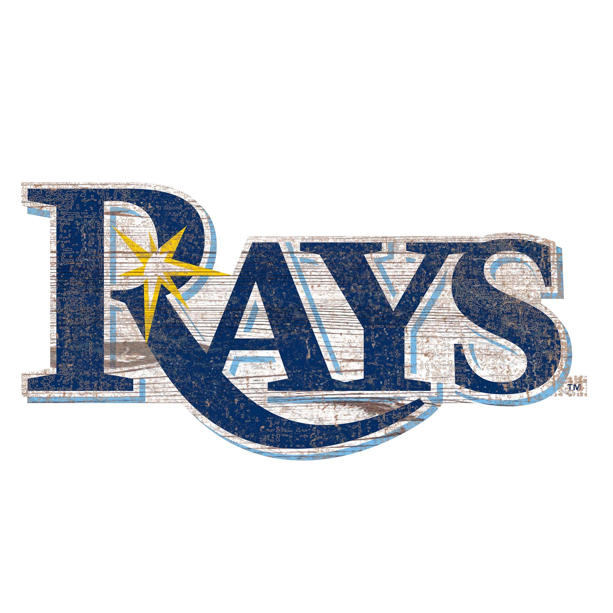 Tampa Bay Rays Distressed Logo Cutout Sign – Fan Creations GA