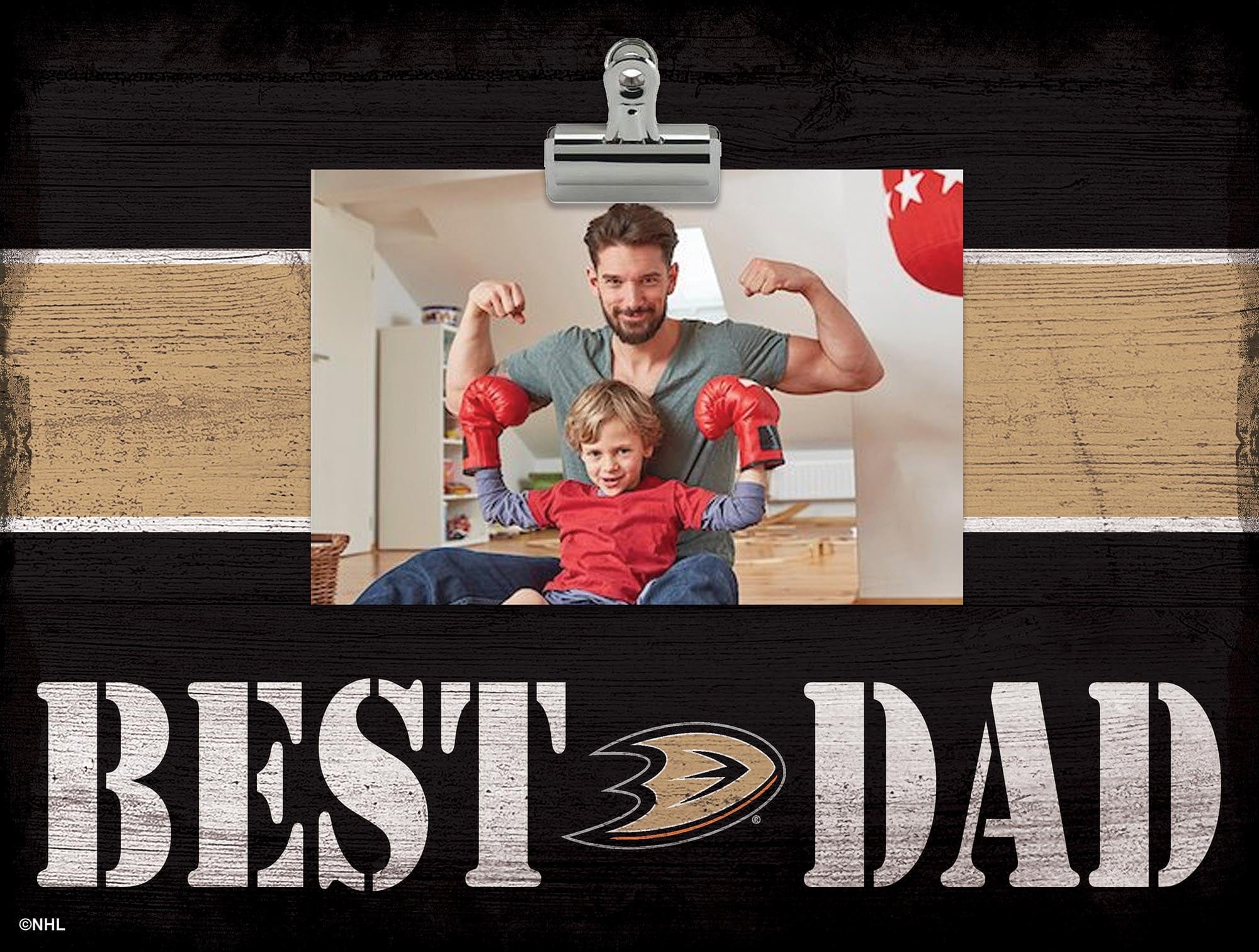 Anaheim Ducks Best Dad With Stripe Clip Frame – Fan Creations GA