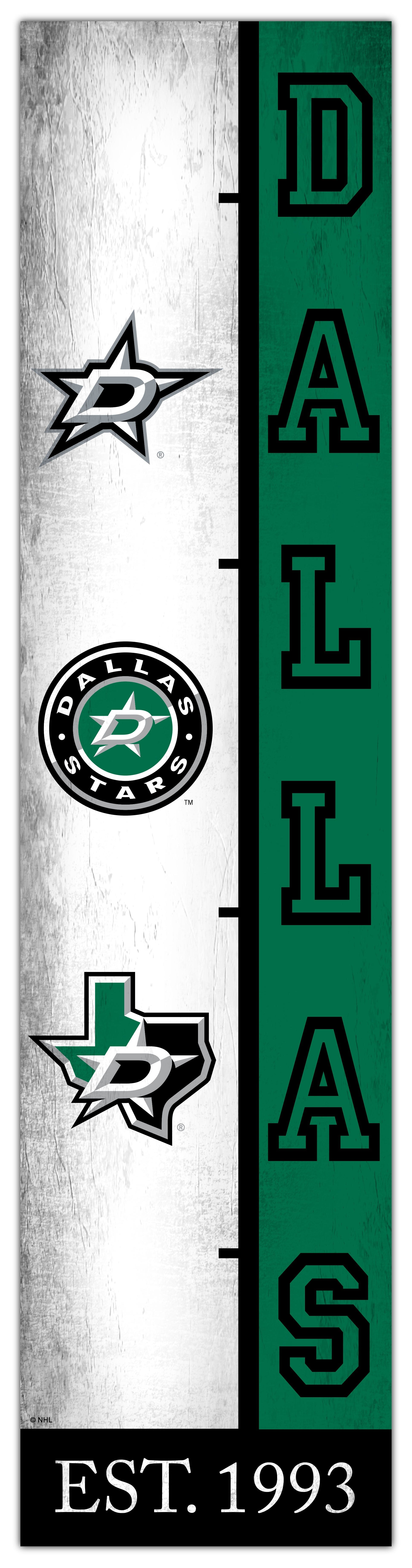Dallas Stars Team Logo Progression 6x24 – Fan Creations GA