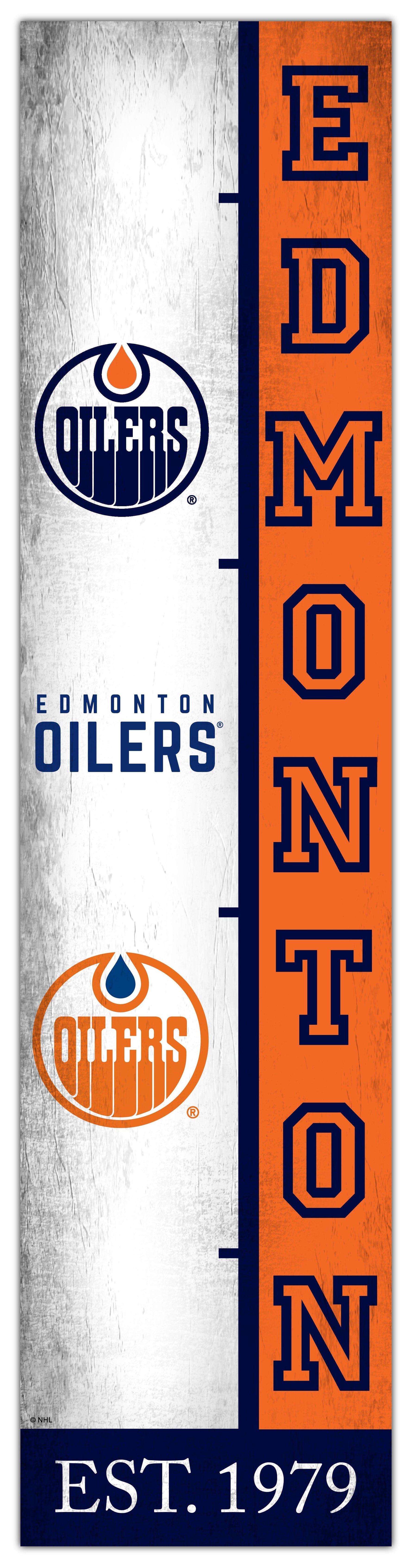 Edmonton Oilers Team Logo Progression 6x24 – Fan Creations GA