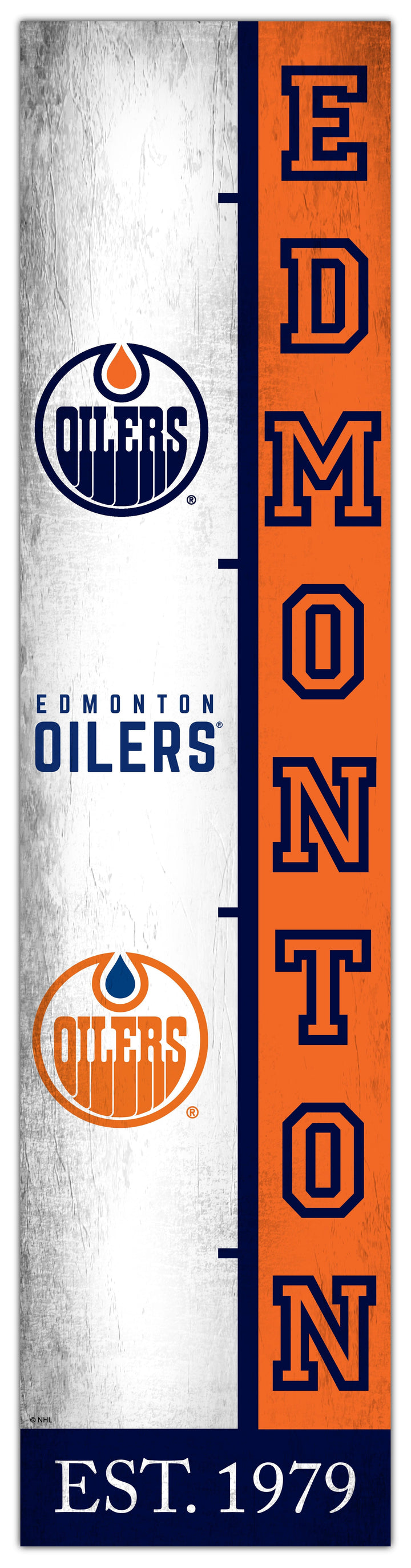 Edmonton Oilers Team Logo Progression 6x24 – Fan Creations GA