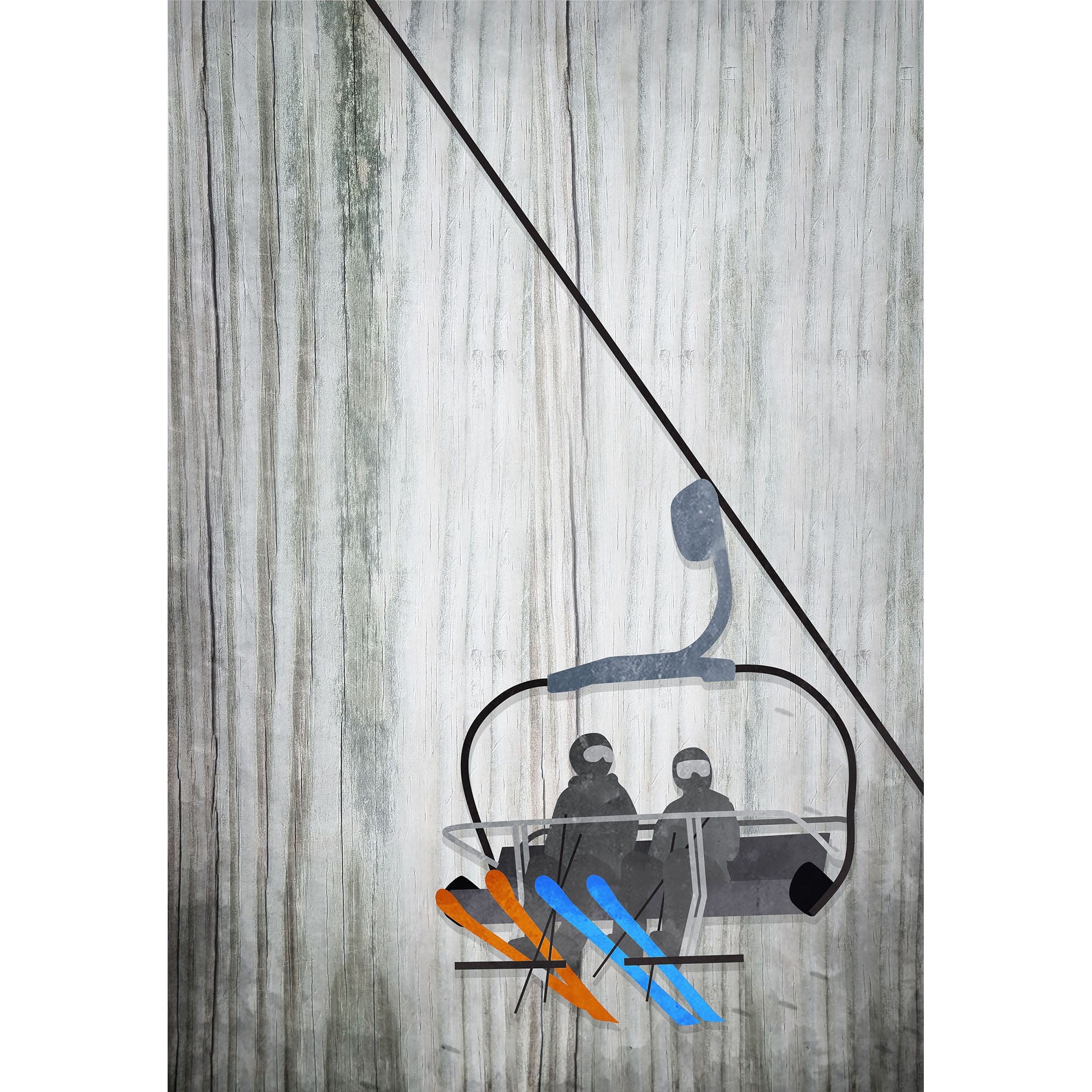Ski Lift Art 11x19in – Fan Creations GA