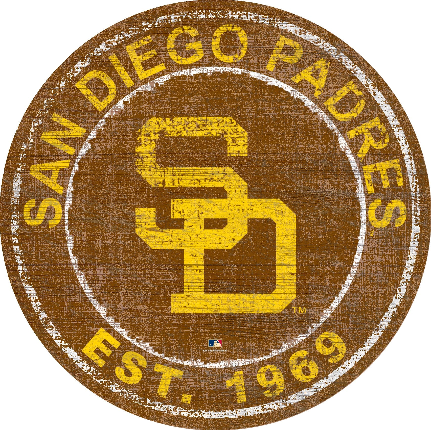 San Diego Padres Heritage Logo 24" Circle – Fan Creations GA