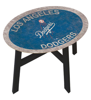 Los Angeles Dodgers Distressed Side Table With Team Colors – Fan ...