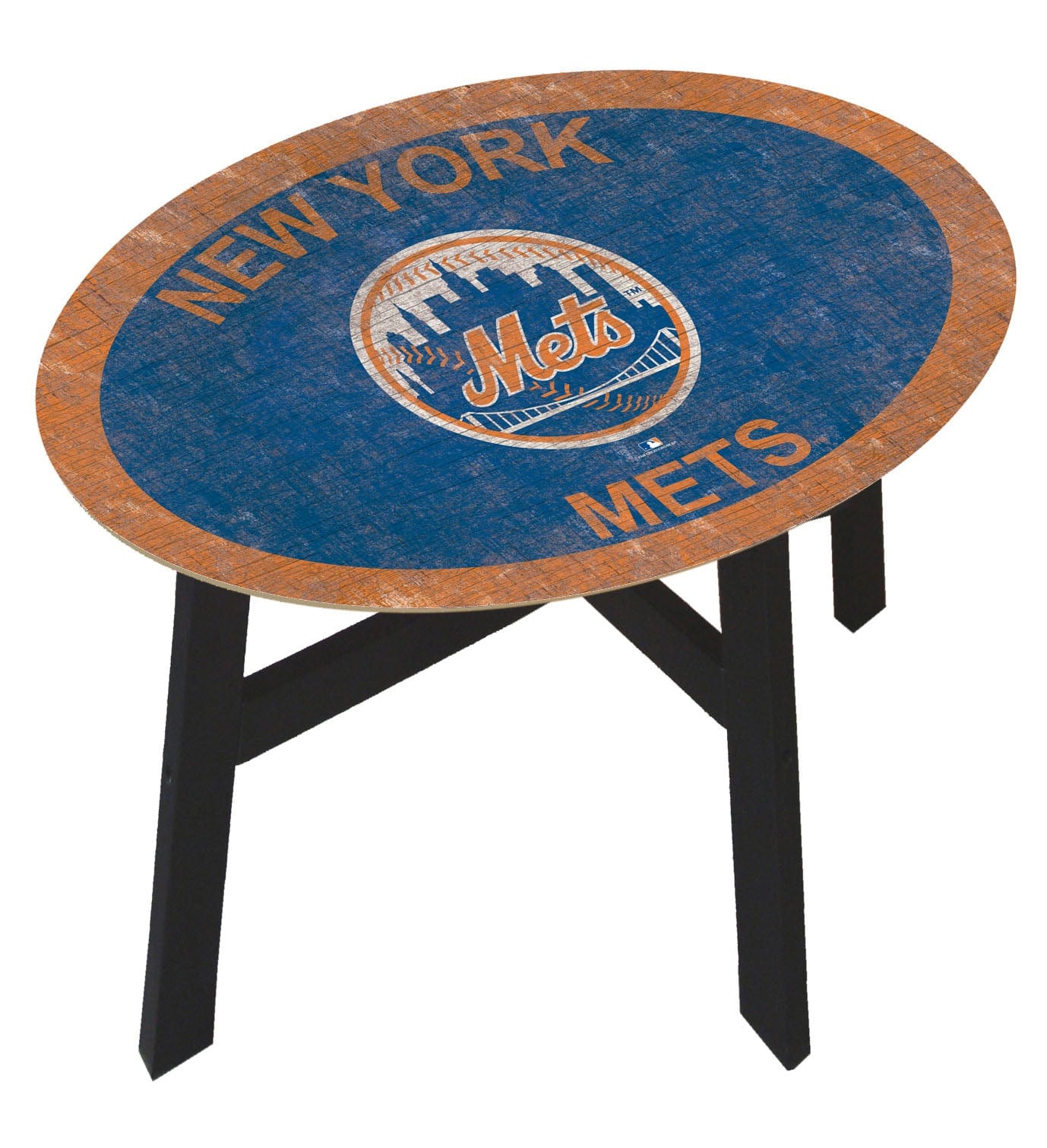 New York Mets Distressed Side Table With Team Colors – Fan Creations GA