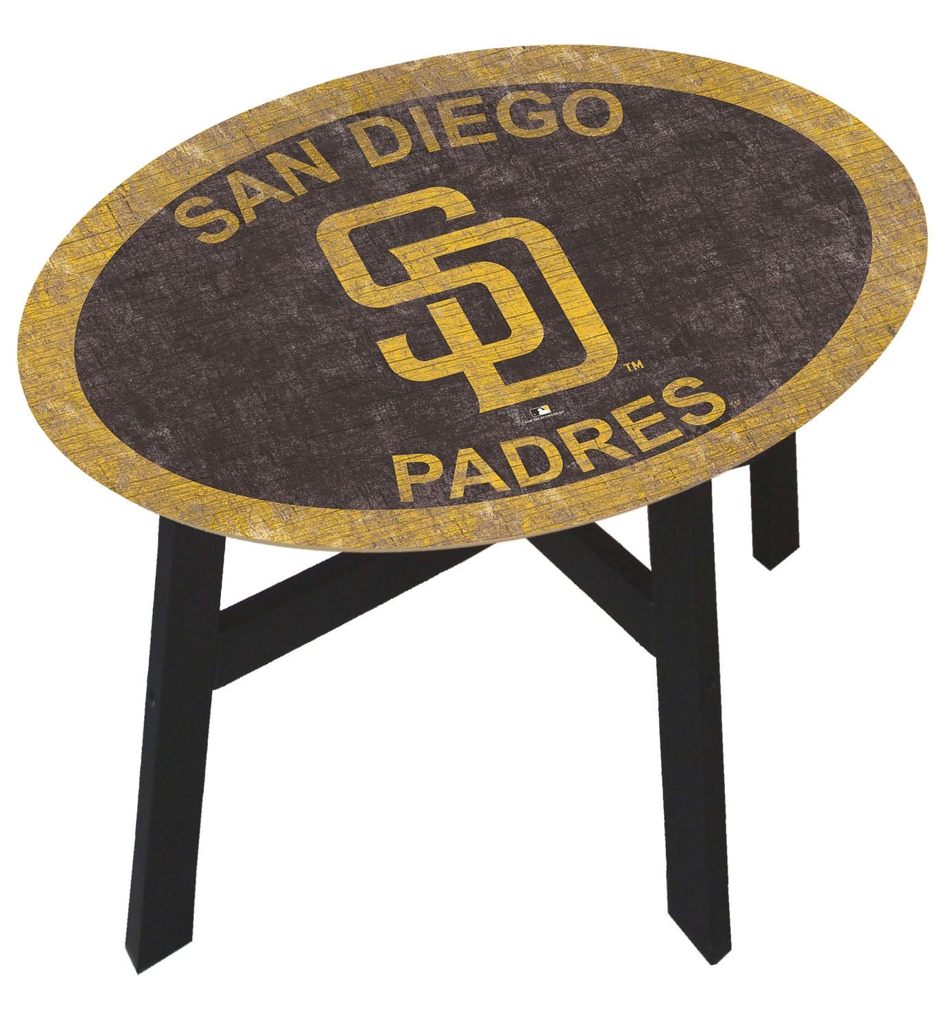 San Diego Padres Distressed Side Table With Team Colors – Fan Creations GA