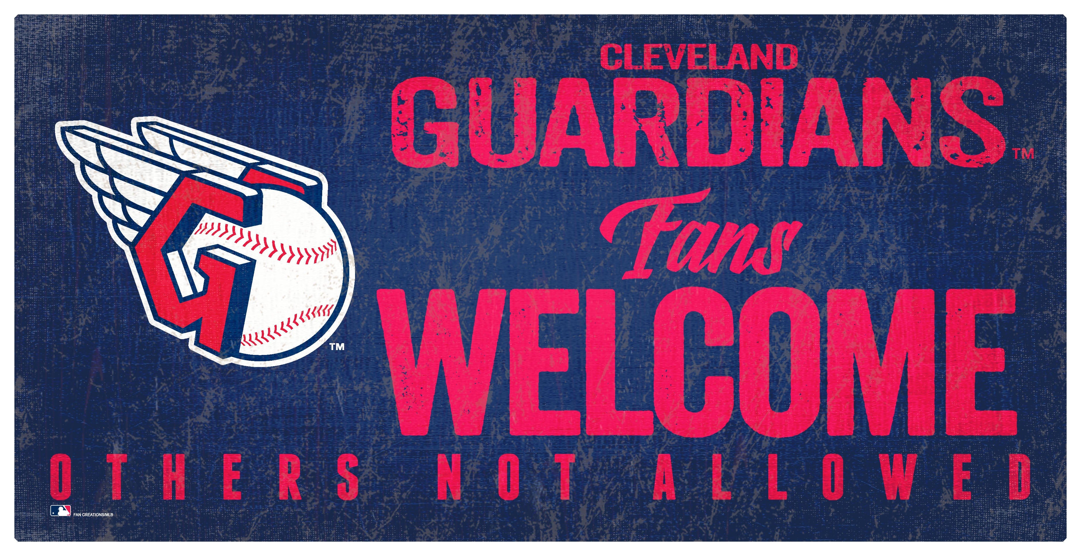 Cleveland Guardians Fans Welcome Sign – Fan Creations GA