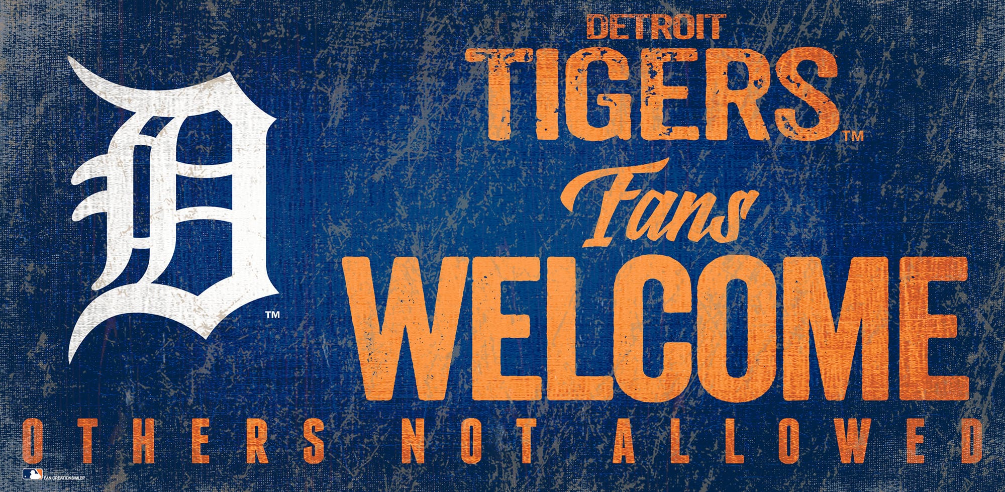 Detroit Tigers Fans Welcome Sign – Fan Creations GA