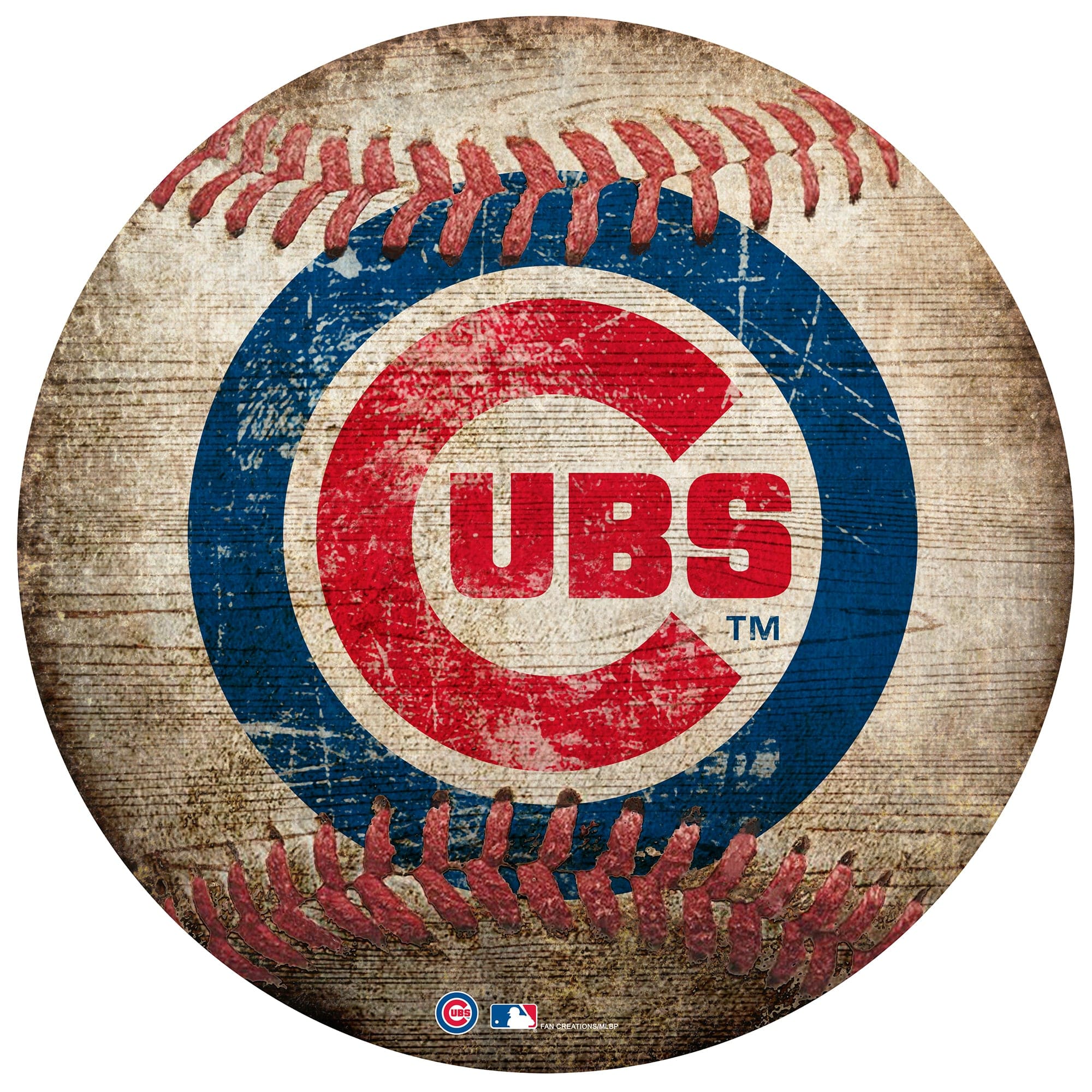 Chicago Cubs 12in Baseball Shaped Sign – Fan Creations GA