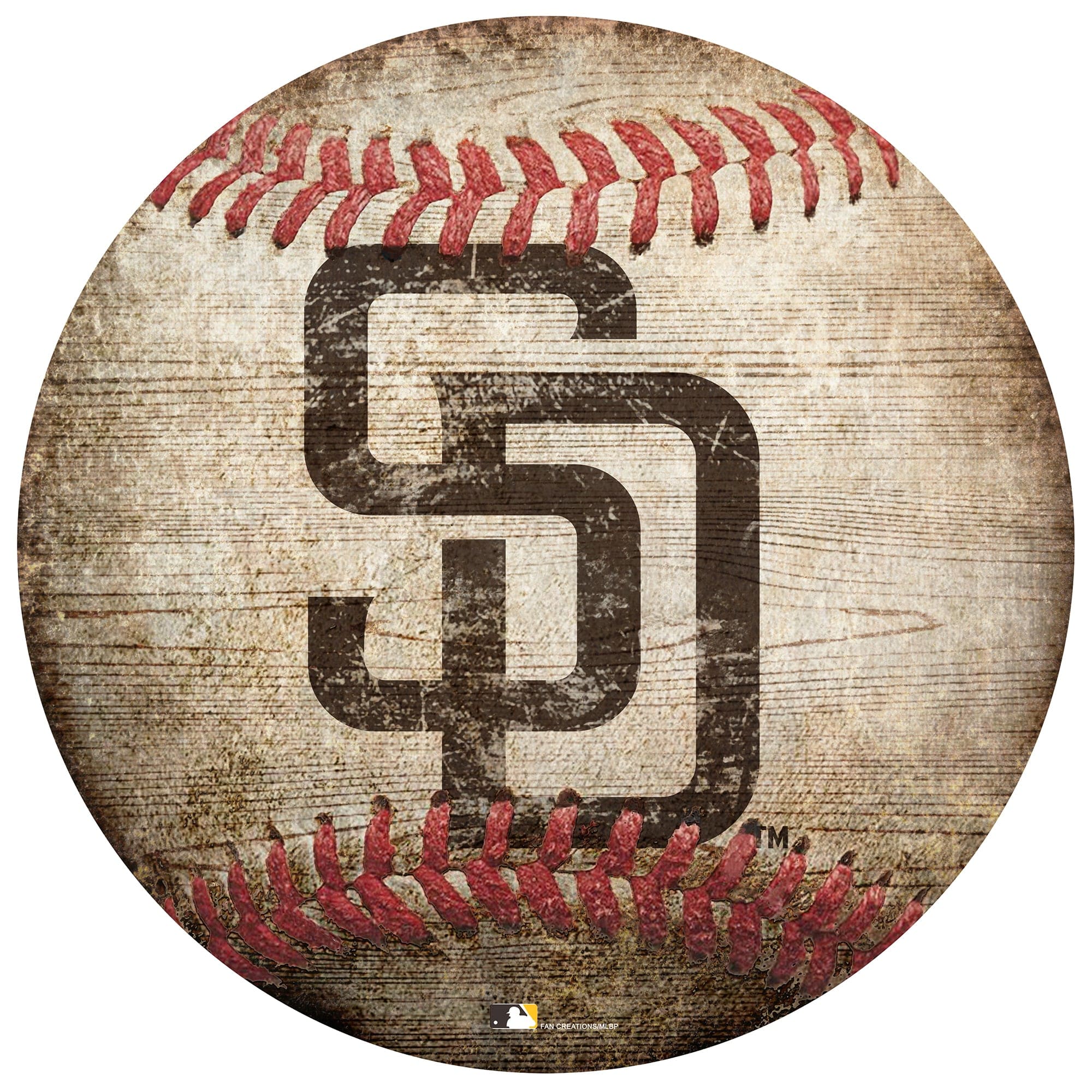 San Diego Padres 12in Baseball Shaped Sign – Fan Creations GA