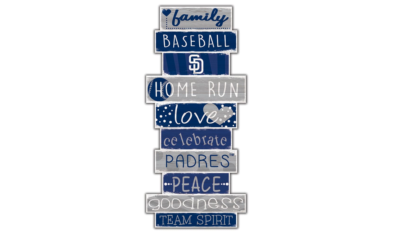 San Diego Padres Celebration Stack 24" Sign – Fan Creations GA