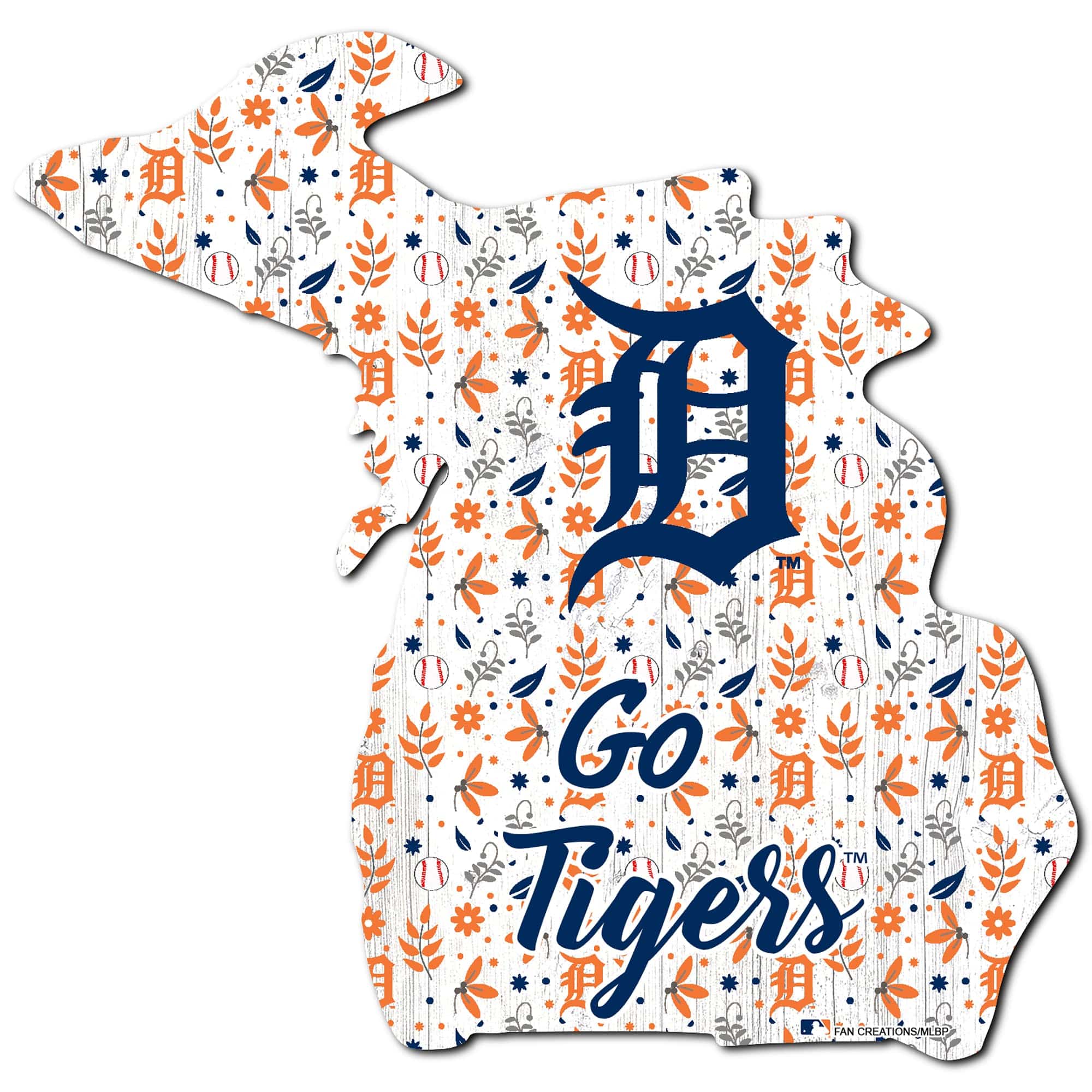 Detroit Tigers State Sign 24in – Fan Creations GA