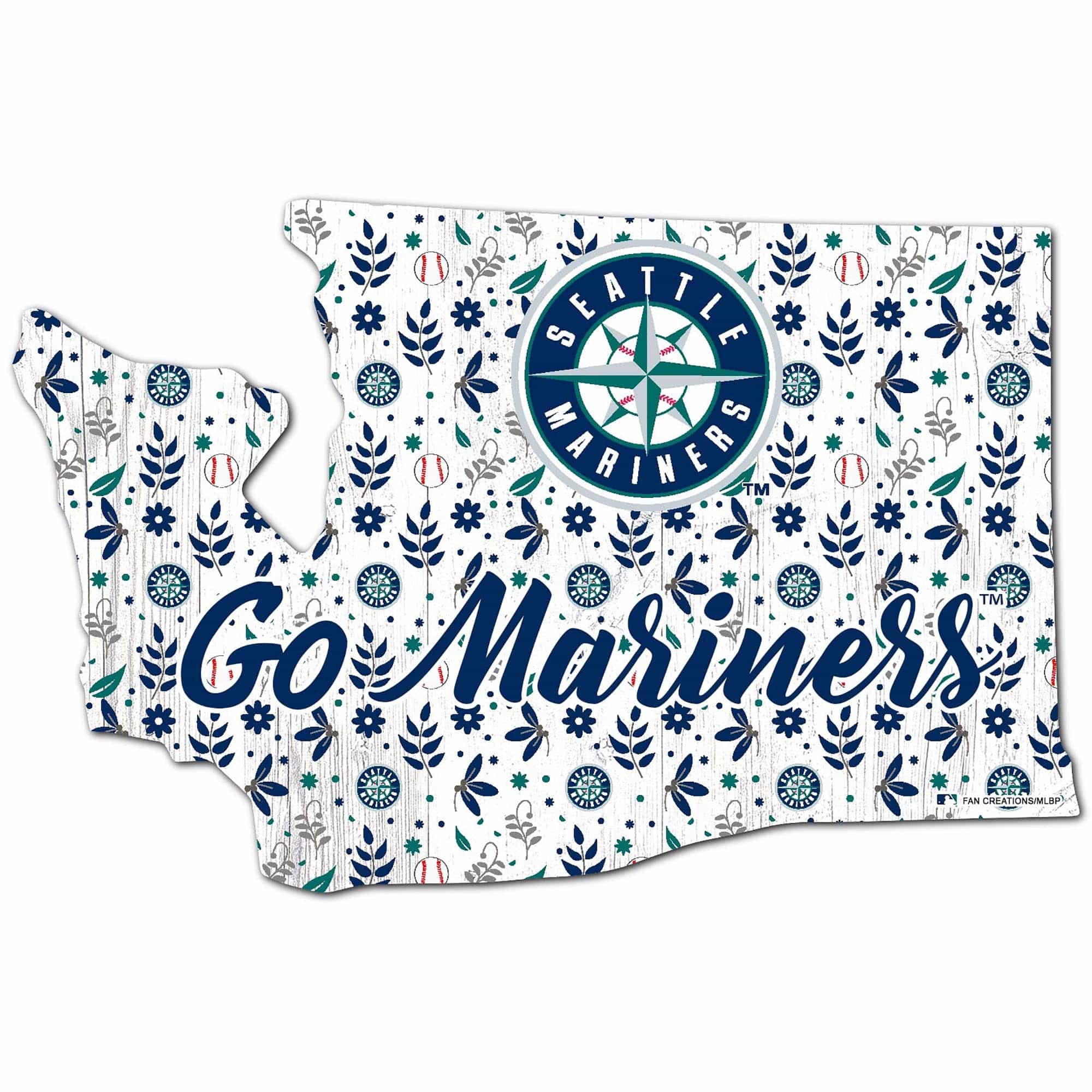 Seattle Mariners State Sign 24in – Fan Creations GA