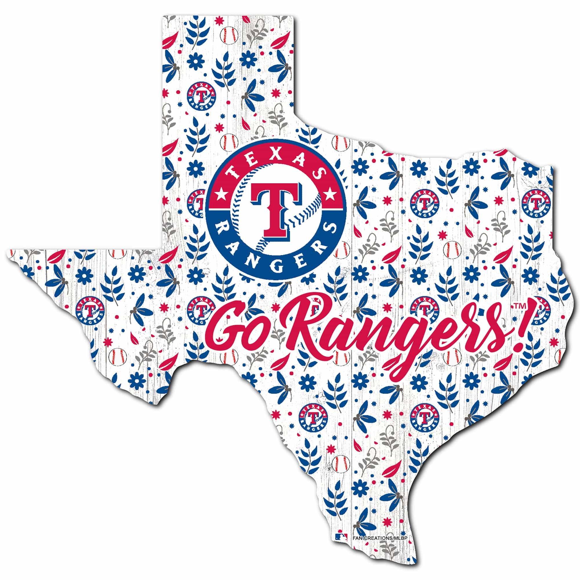 Texas Rangers State Sign 24in – Fan Creations GA
